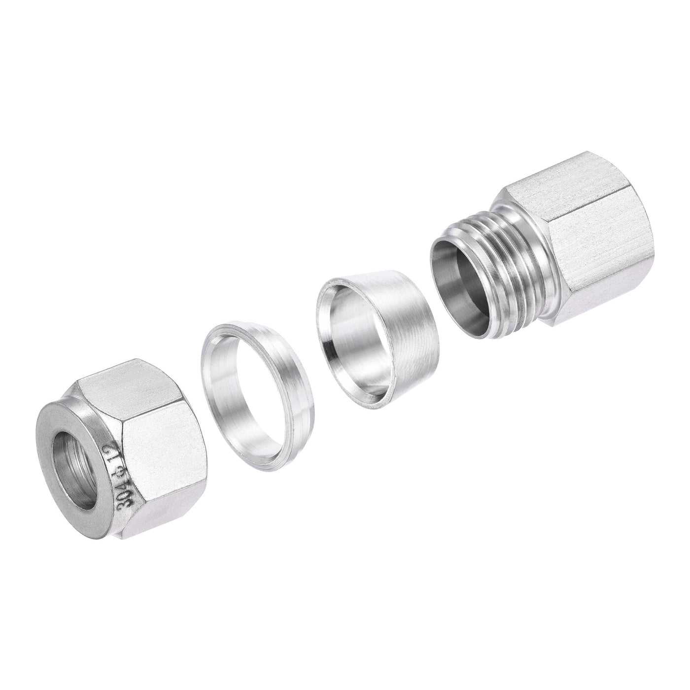 Compression Tube Fitting Female Tube Straight Coupling Adapter | Harfington