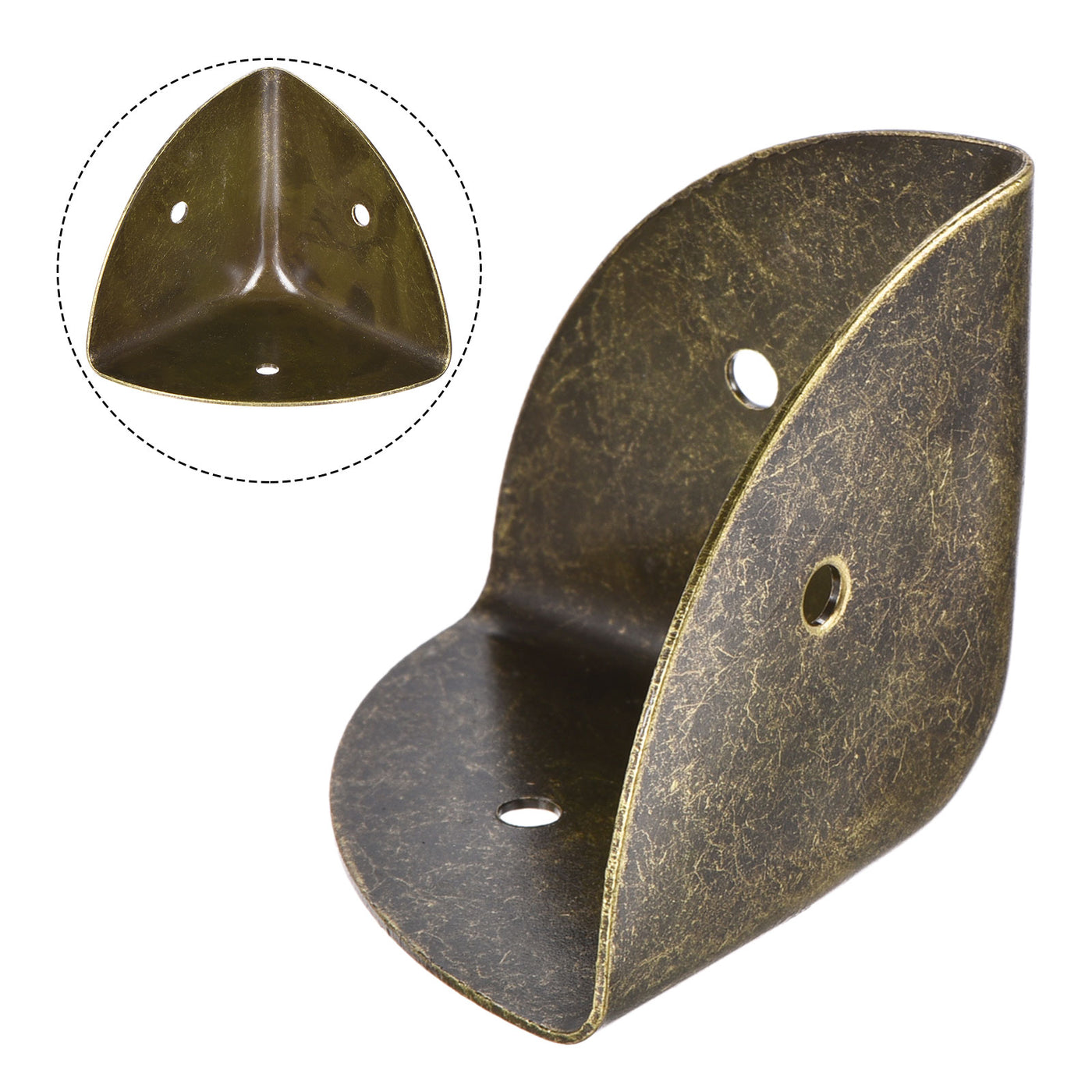 Uxcell 40x40x40mm Metal Box Corner Protectors Edge Guard Bronze Tone ...