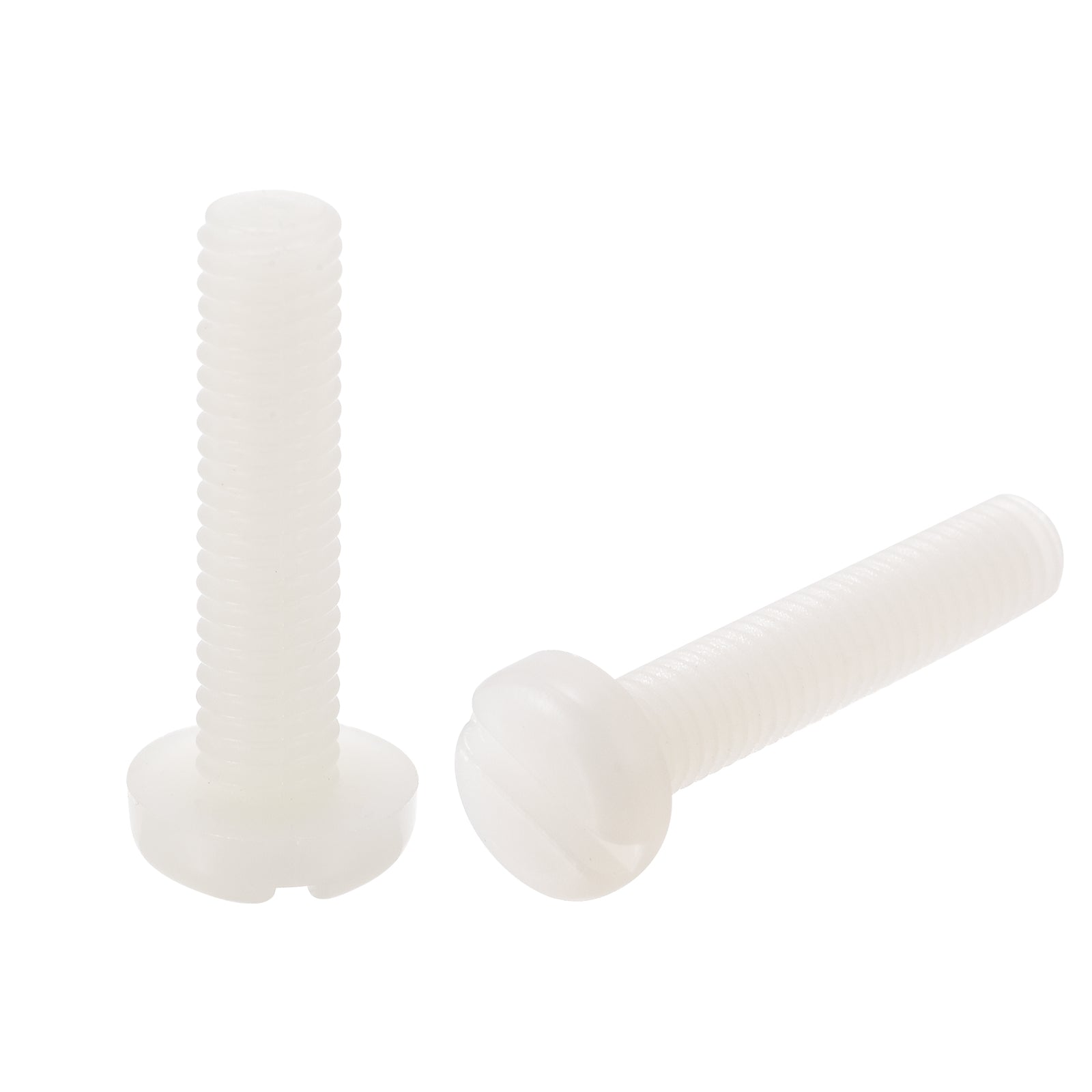 Uxcell M6 x 25mm Nylon Machine Screws, Pan Head Slotted Screw Fasteners ...