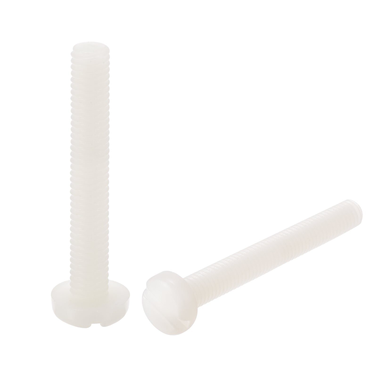 Uxcell M6 x 40mm Nylon Machine Screws, Pan Head Slotted Screw Fasteners ...