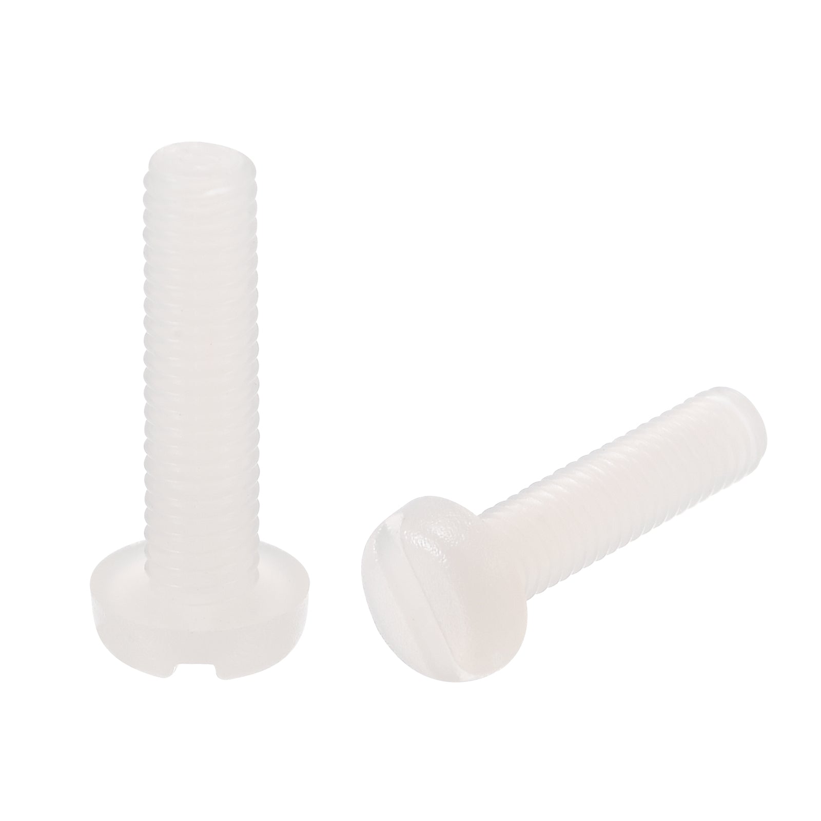 Uxcell M3 x 25mm Nylon Machine Screws, Pan Head Slotted Screw Fasteners ...