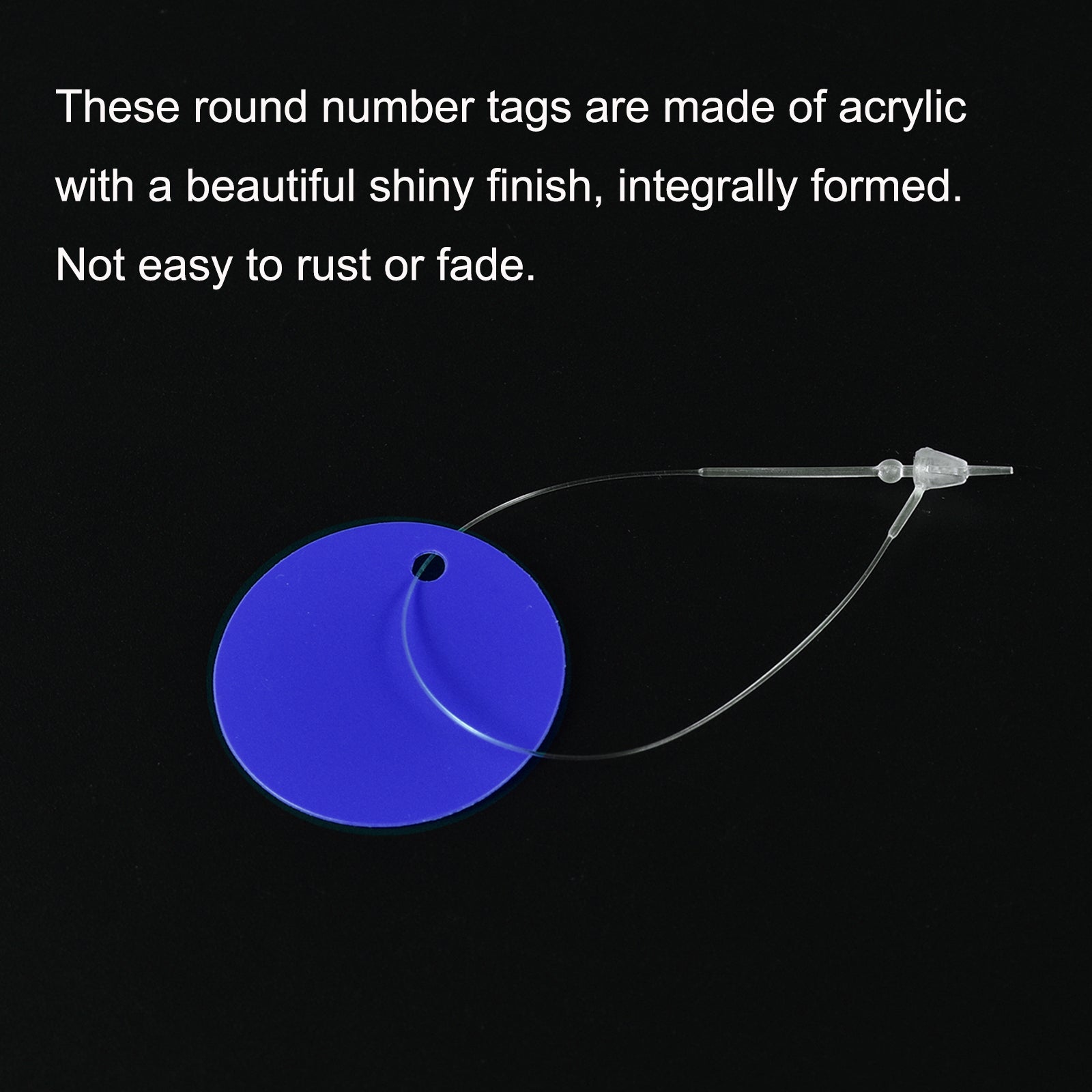 1.95 inch Round Plastic Tags Tear Proof Waterproof Price Tags w Tie ...