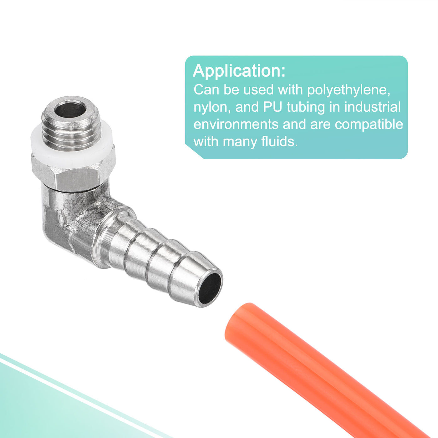 Nickel-plated Copper Hose Barb Fittings Elbow Barbed Male Thread Right ...