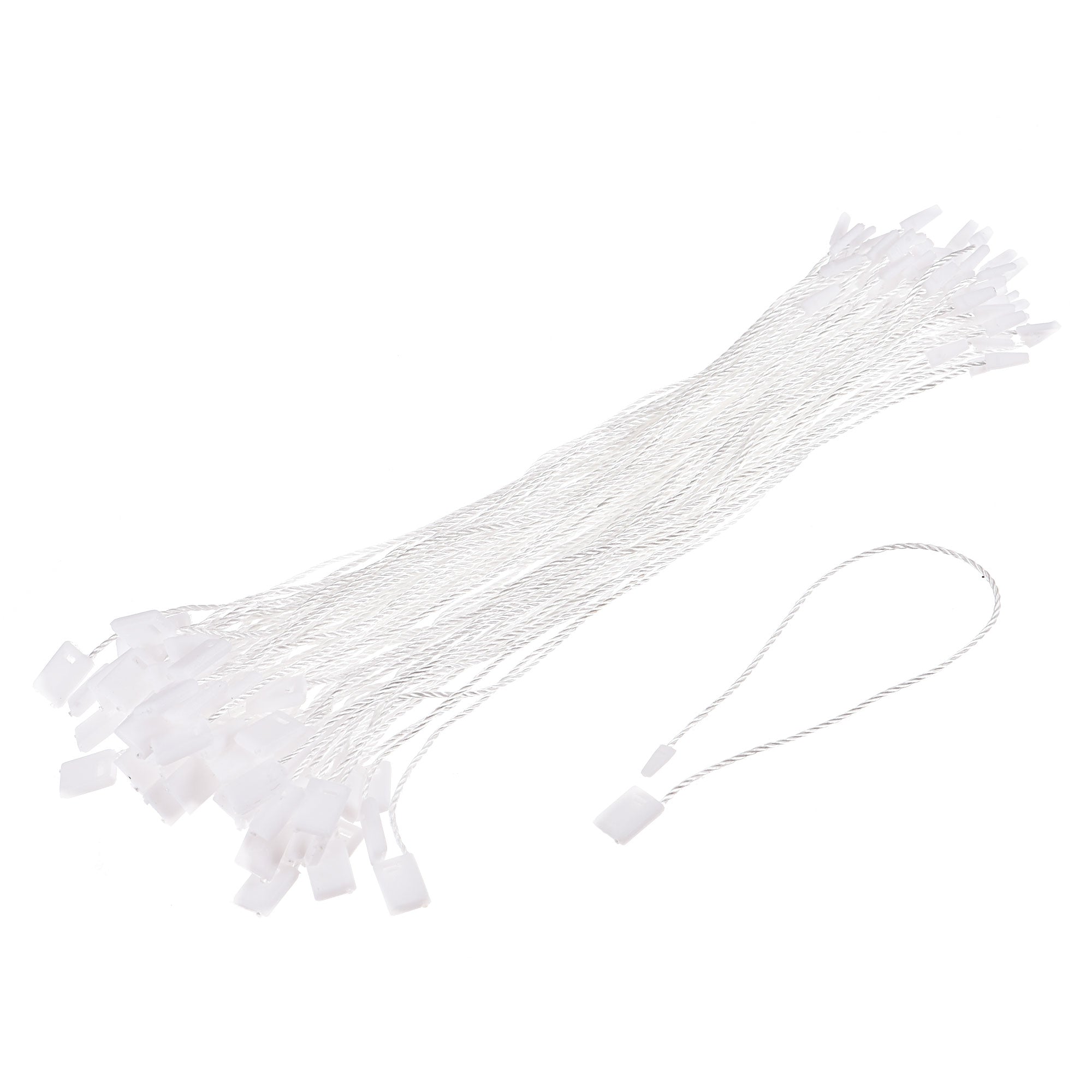 Hang Tag String Snap Lock Price Tag Fastener Ties white 7 inch 1000pcs ...