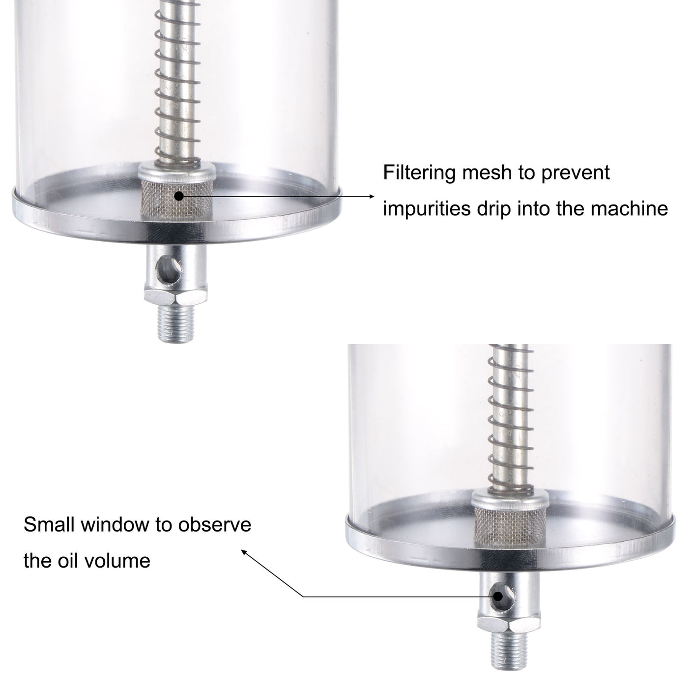 Needle Valve Type Oil Cup Sight Gravity Drip Oiler | Harfington