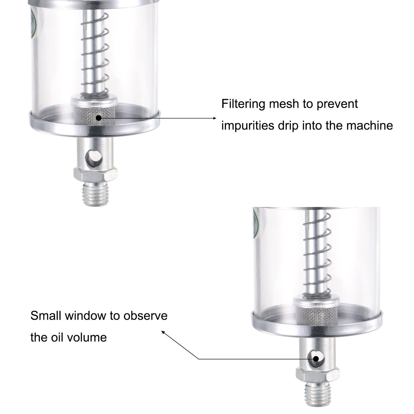 Needle Valve Type Oil Cup Sight Drip Feed Oiler | Harfington