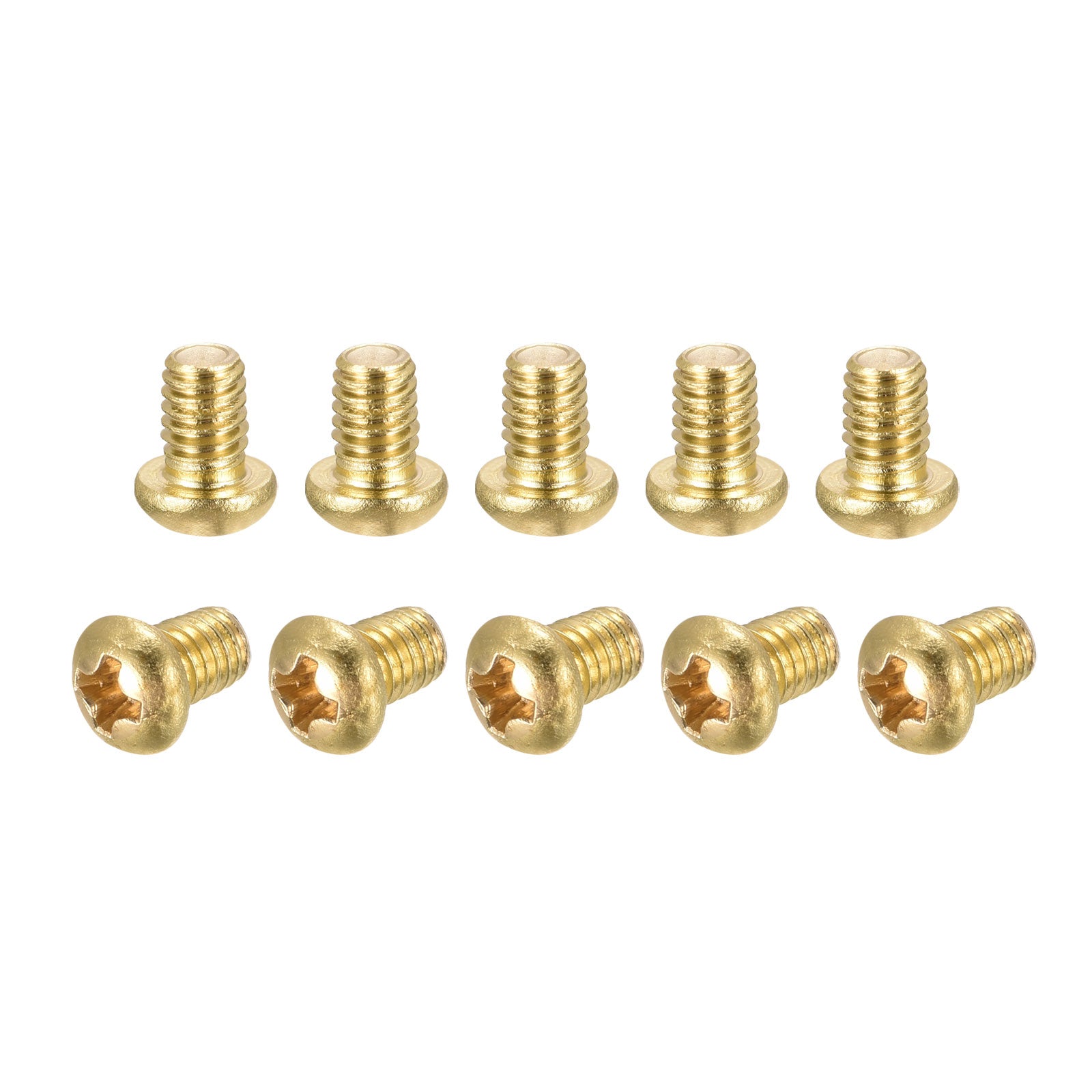 Uxcell Brass Machine Screws, M4x6mm Phillips Pan Head Fastener Bolts ...