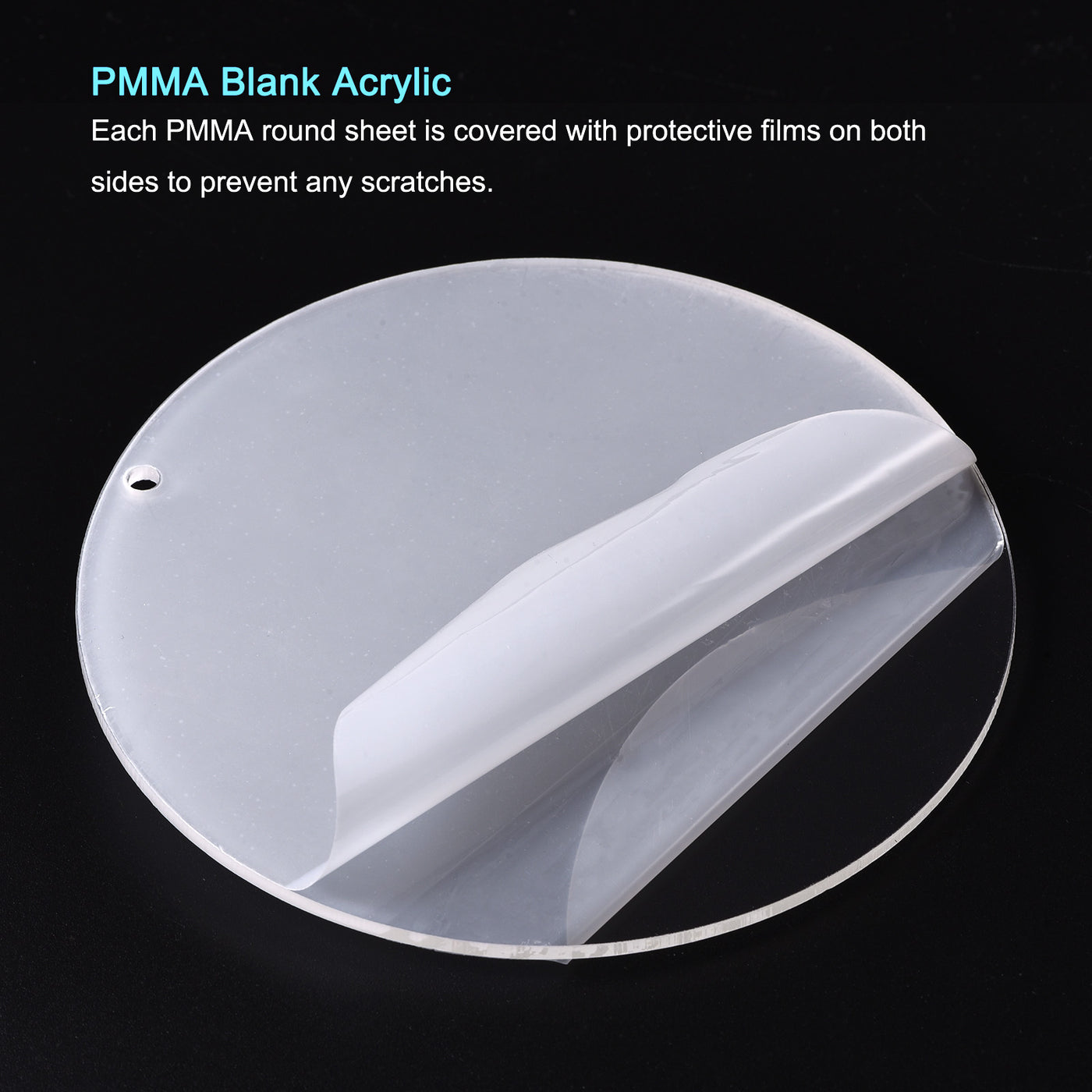 PMMA Blank Acrylic Discs with Hole for Vinyl Project | Harfington