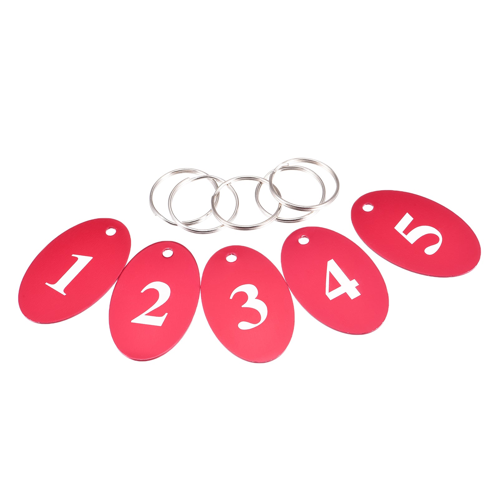 Metal Number Tags Key Tag with Ring, Numbered Oval ID Tag for ...