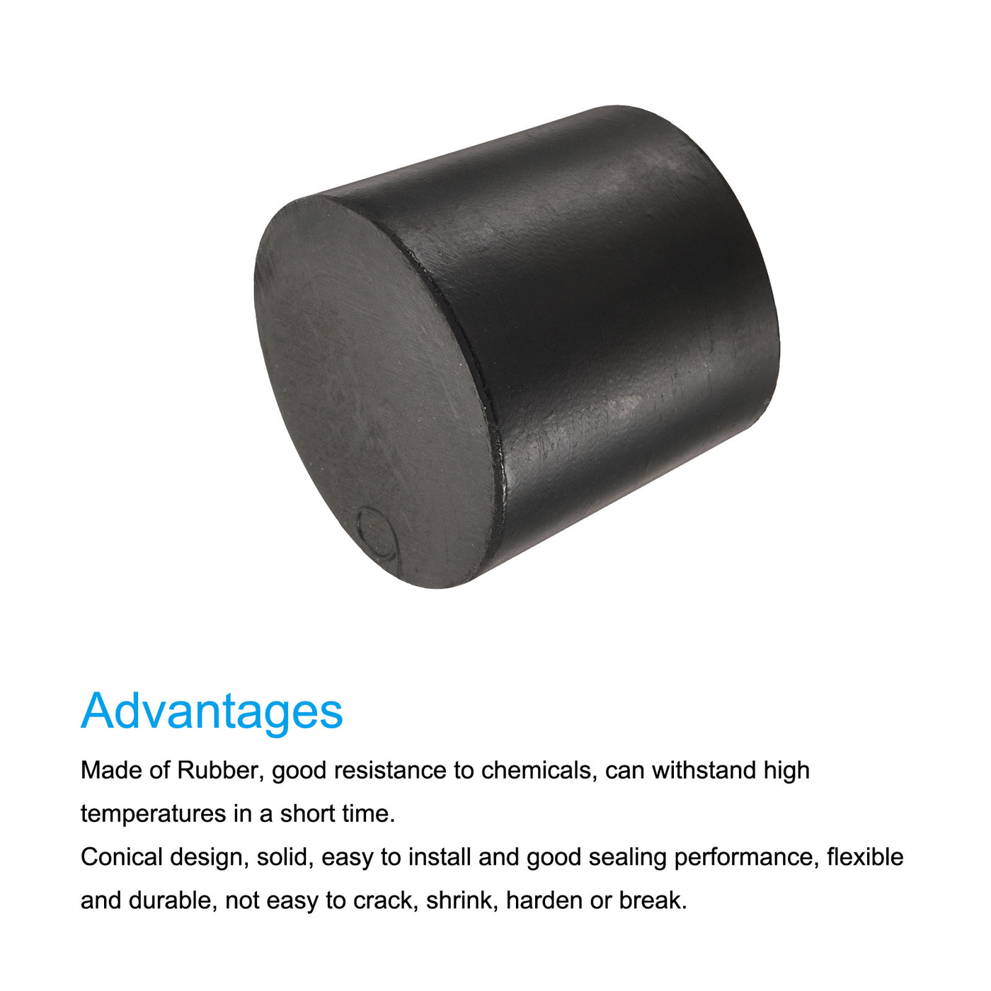 Rubber Tapered Plug Solid Test Tubes Bungs Stopper for Lab | Harfington