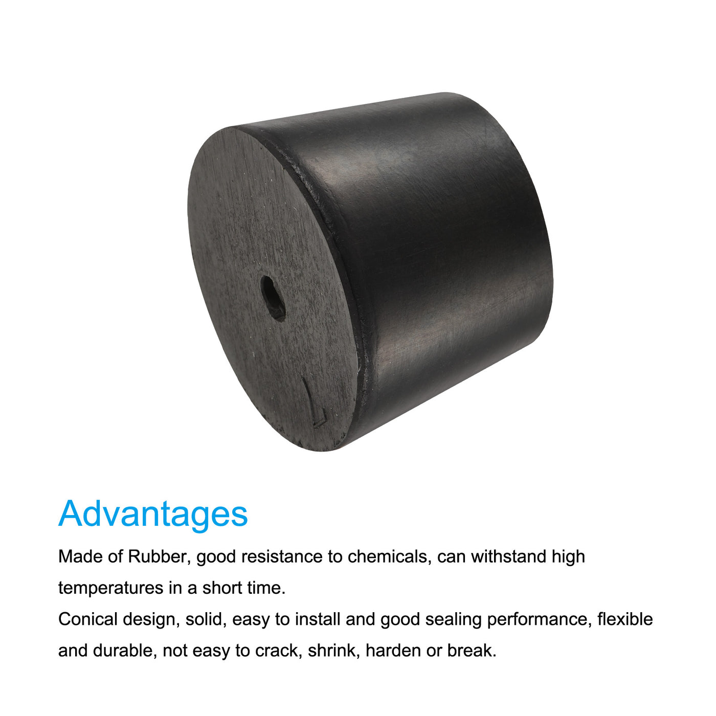 Rubber Tapered Plug with Hole Test Tubes Bungs Stopper for Lab ...