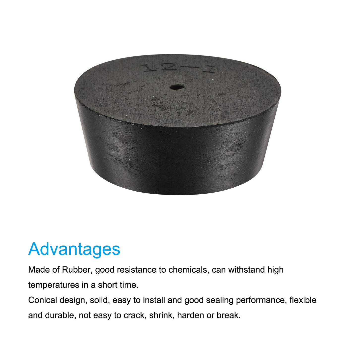 Rubber Tapered Plug with Hole Test Tubes Bungs Stopper for Lab Home ...