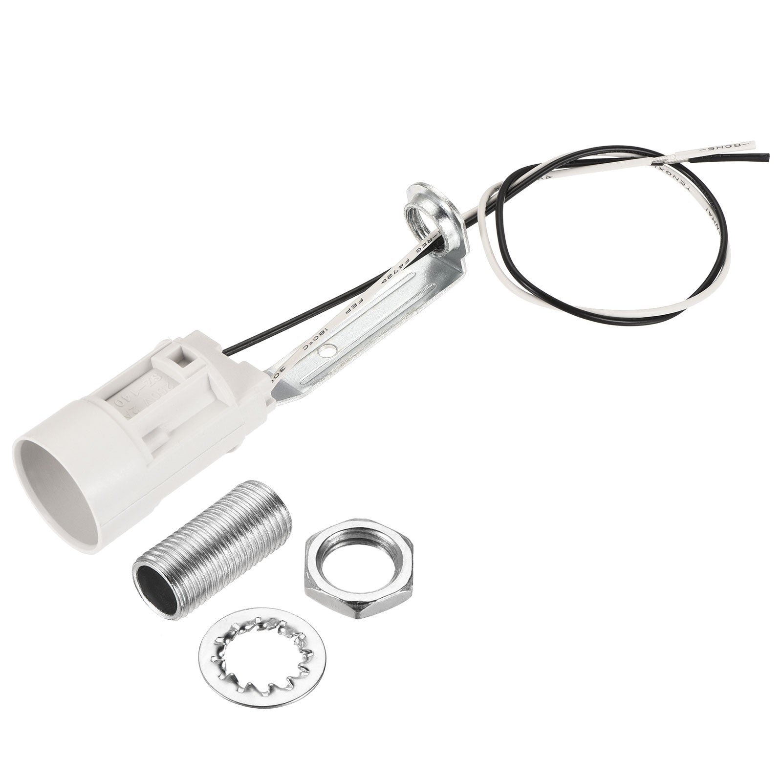 Bulb Sockets Plastic Bulb Candle Lamp Holders with Lamp Pipe Nut & Wire ...