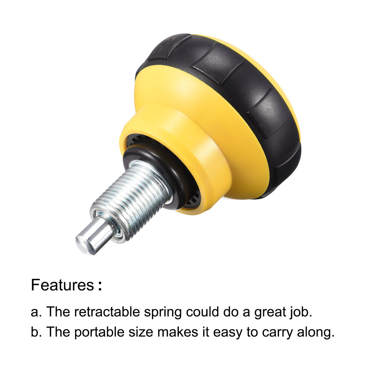 Uxcell M16 Fitness Equipment Pull Pin Spring Knob for Fitness Black Yellow 2pcs | Harfington