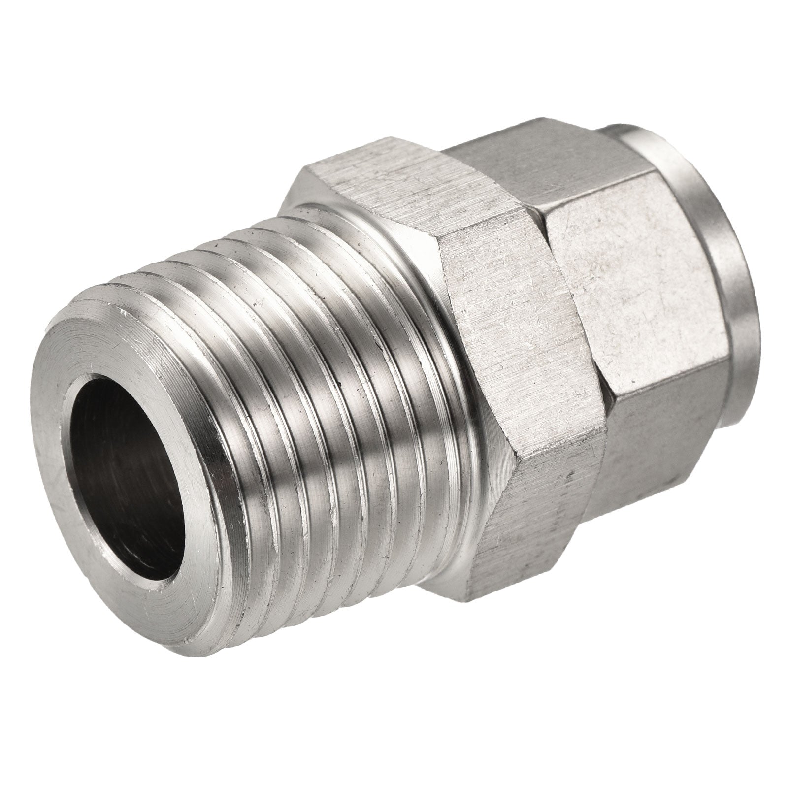 Compression Tube Fitting Steel Thread Straight Coupling Adapter ...