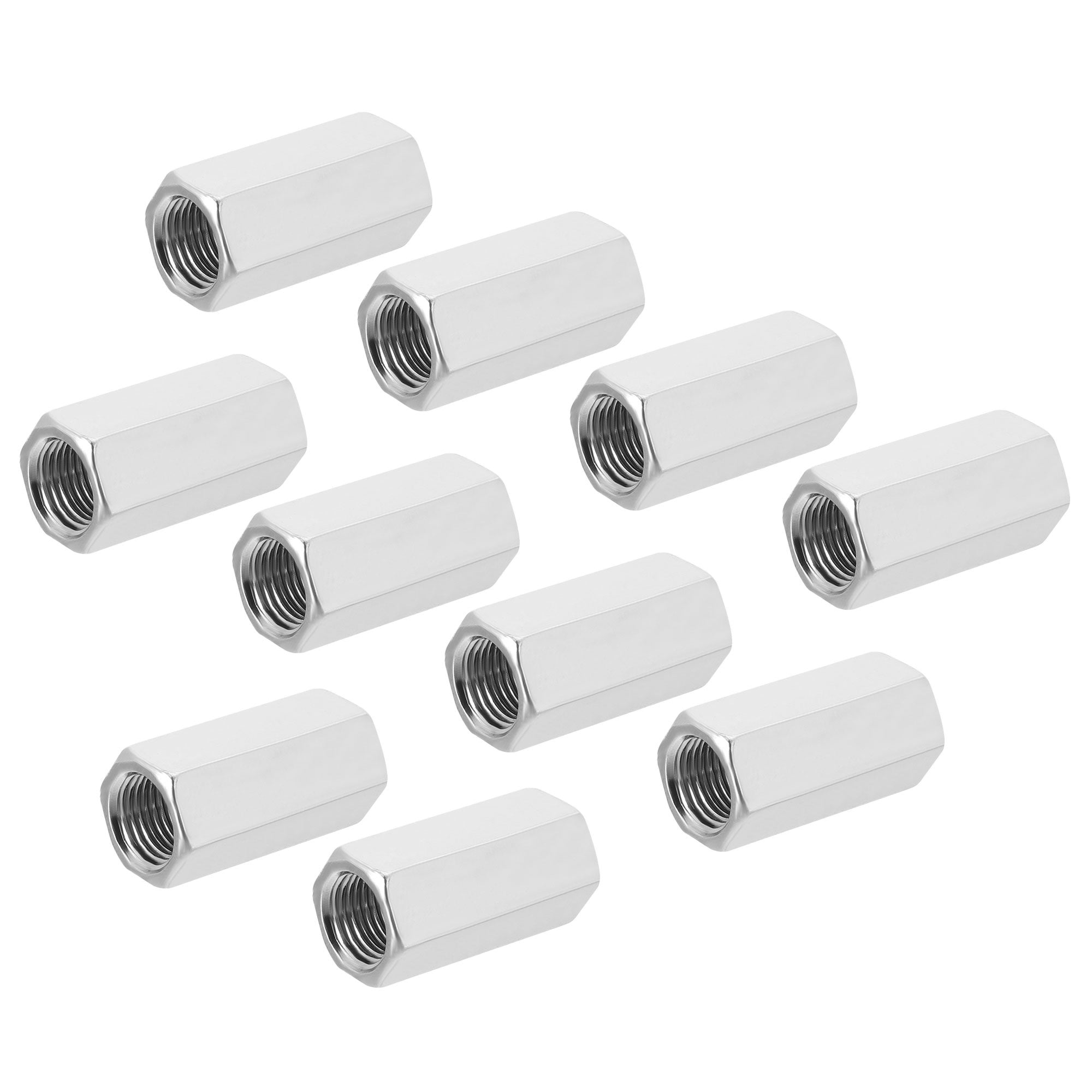 Hex Coupling Nuts Thread Length Sleeve Stud Rod Adapters Pipe Connector ...