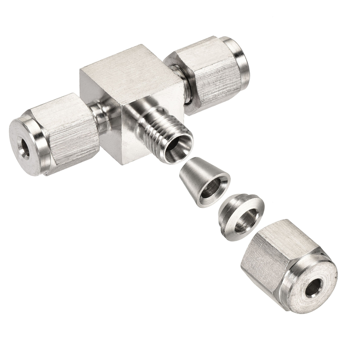 Quick Connect Air Line Compression Fittings Stainless Steel T Type Tee ...