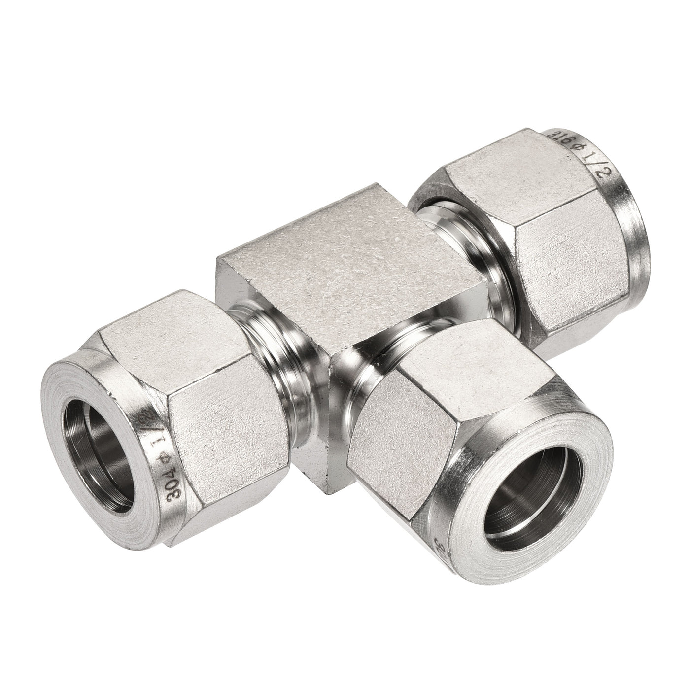 Quick Connect Air Line Compression Fittings Stainless Steel T Type Tee ...