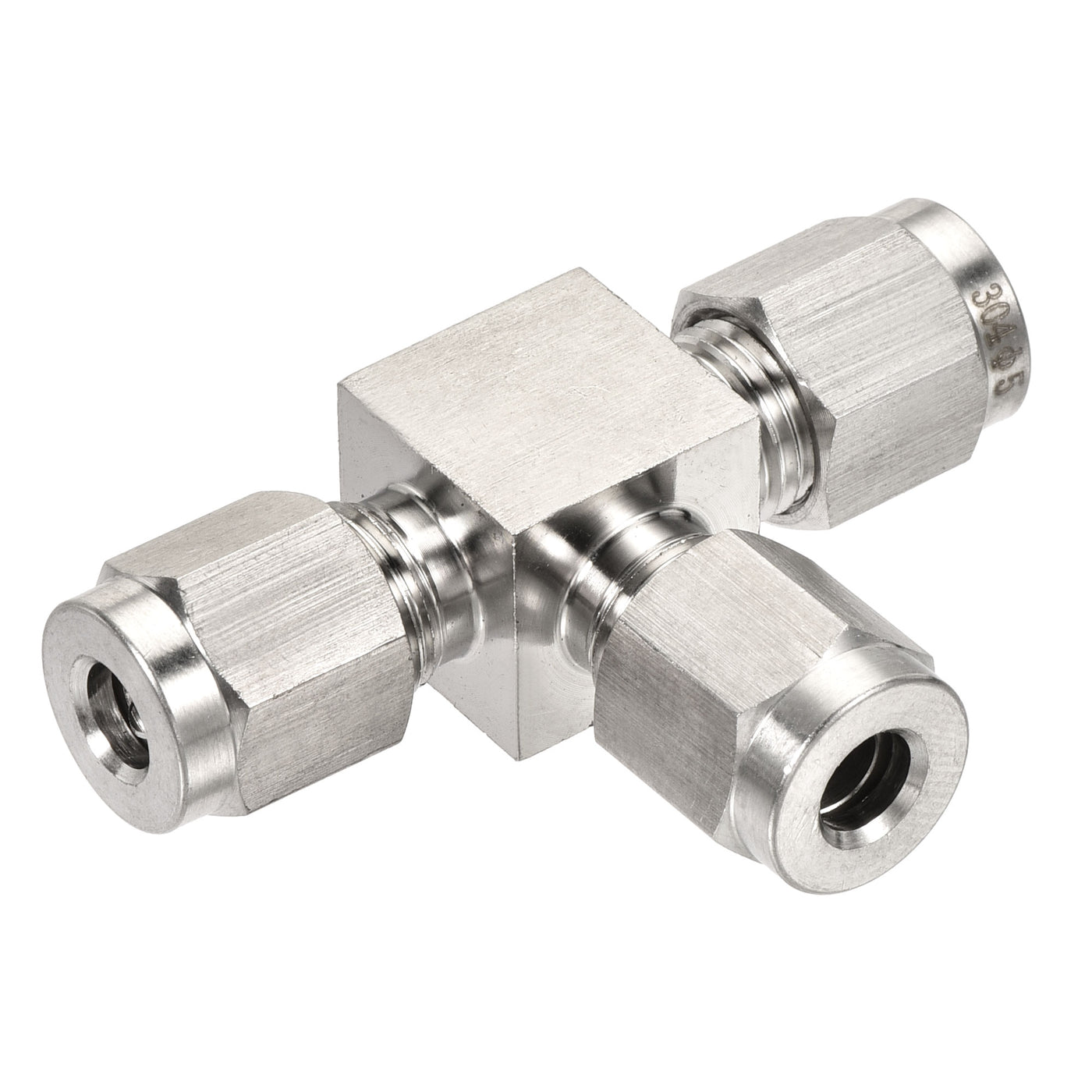 Quick Connect Air Line Compression Fittings Stainless Steel T Type Tee ...
