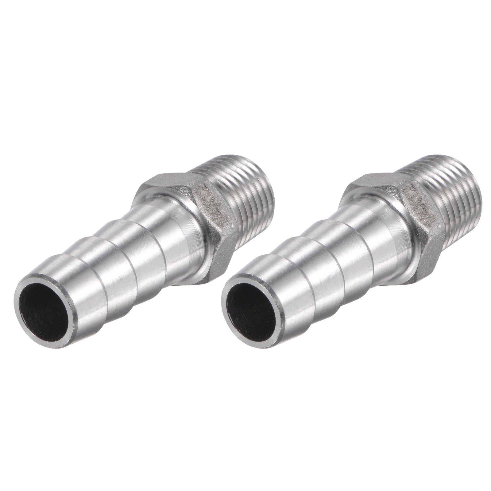 Hose Barb Fittings OD x PT Male Thread Stainless Steel Straight Pipe ...
