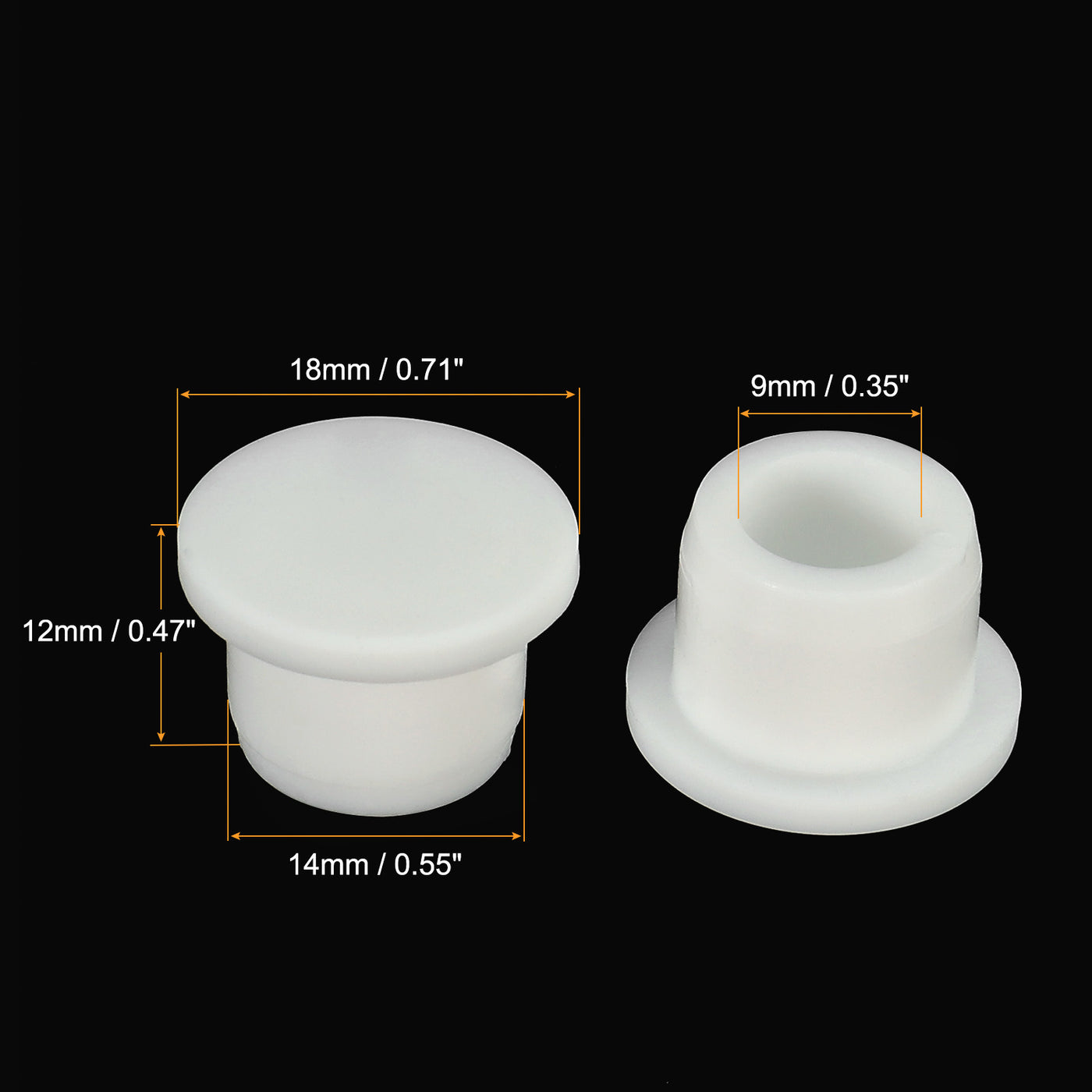 Silicone Rubber Hole Plug White Stopper | Harfington