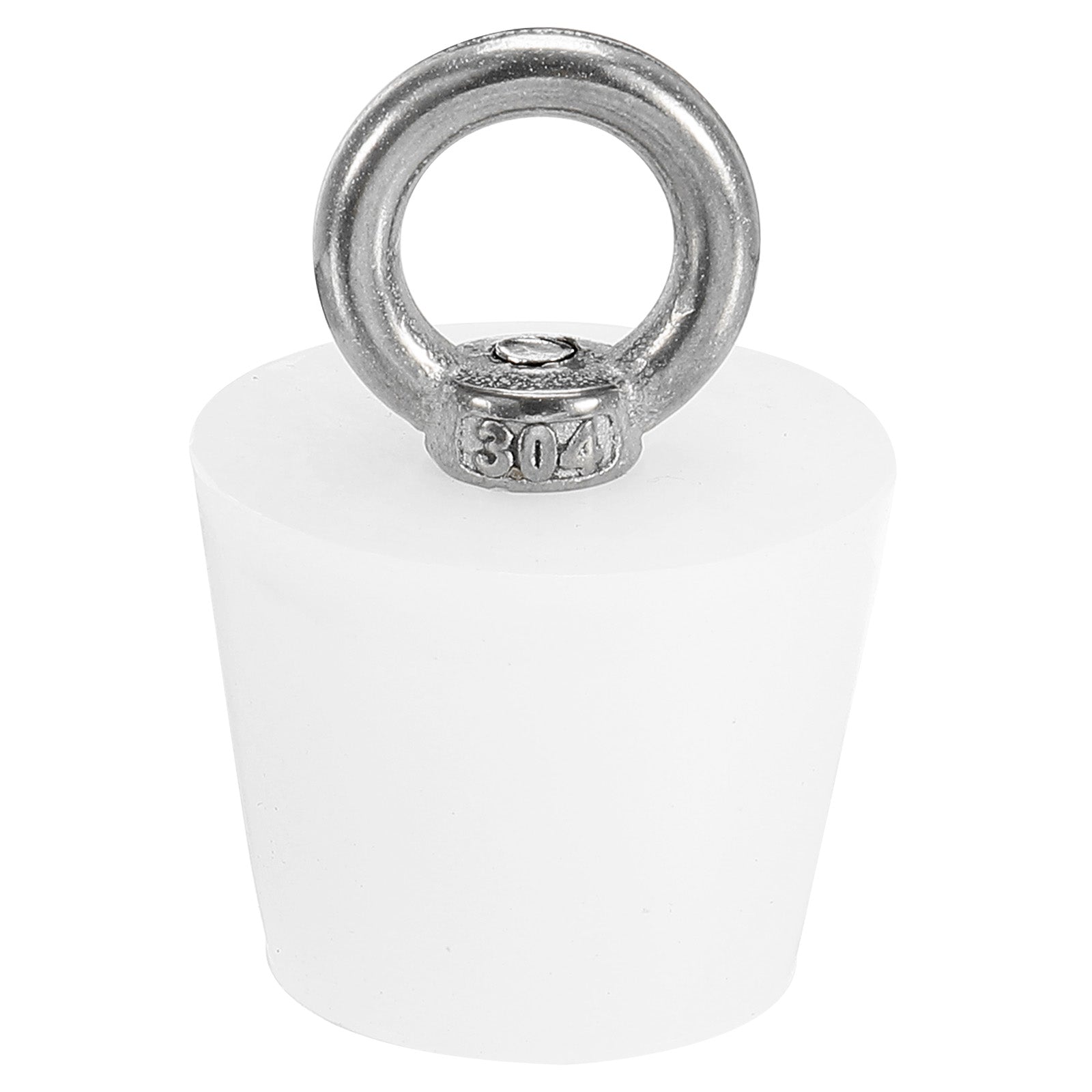 Silicone Rubber Tapered Plug with Ring 11mm to 15.5mm Solid White ...