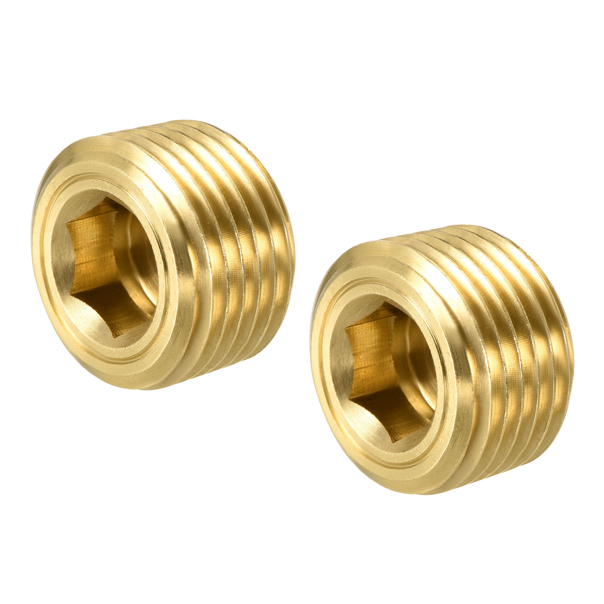 Brass Pipe Plug Male Thread Hex Internal Head Socket Fitting for Water ...