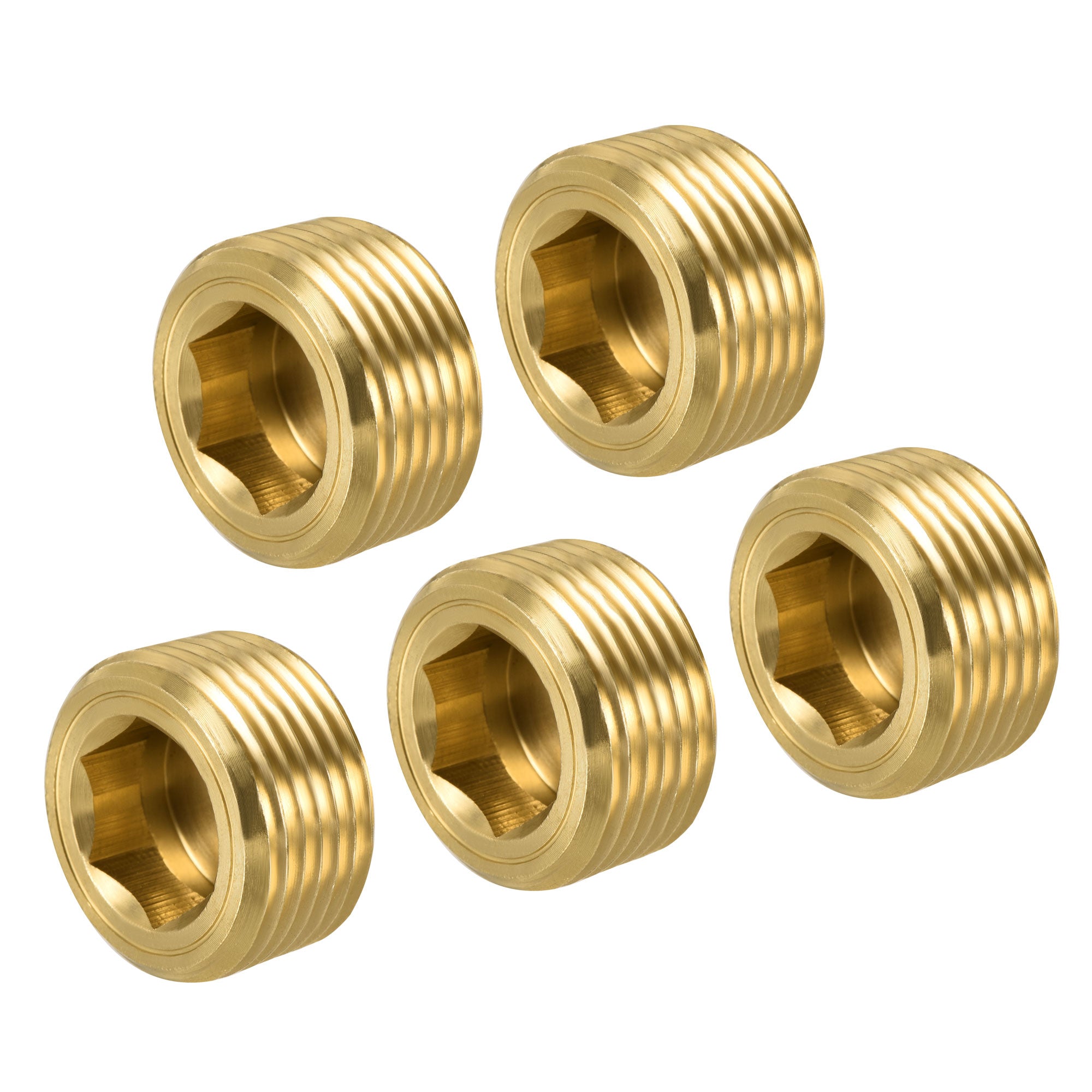 Brass Pipe Plug NPT Male Thread Hex Internal Head Socket Fitting for ...