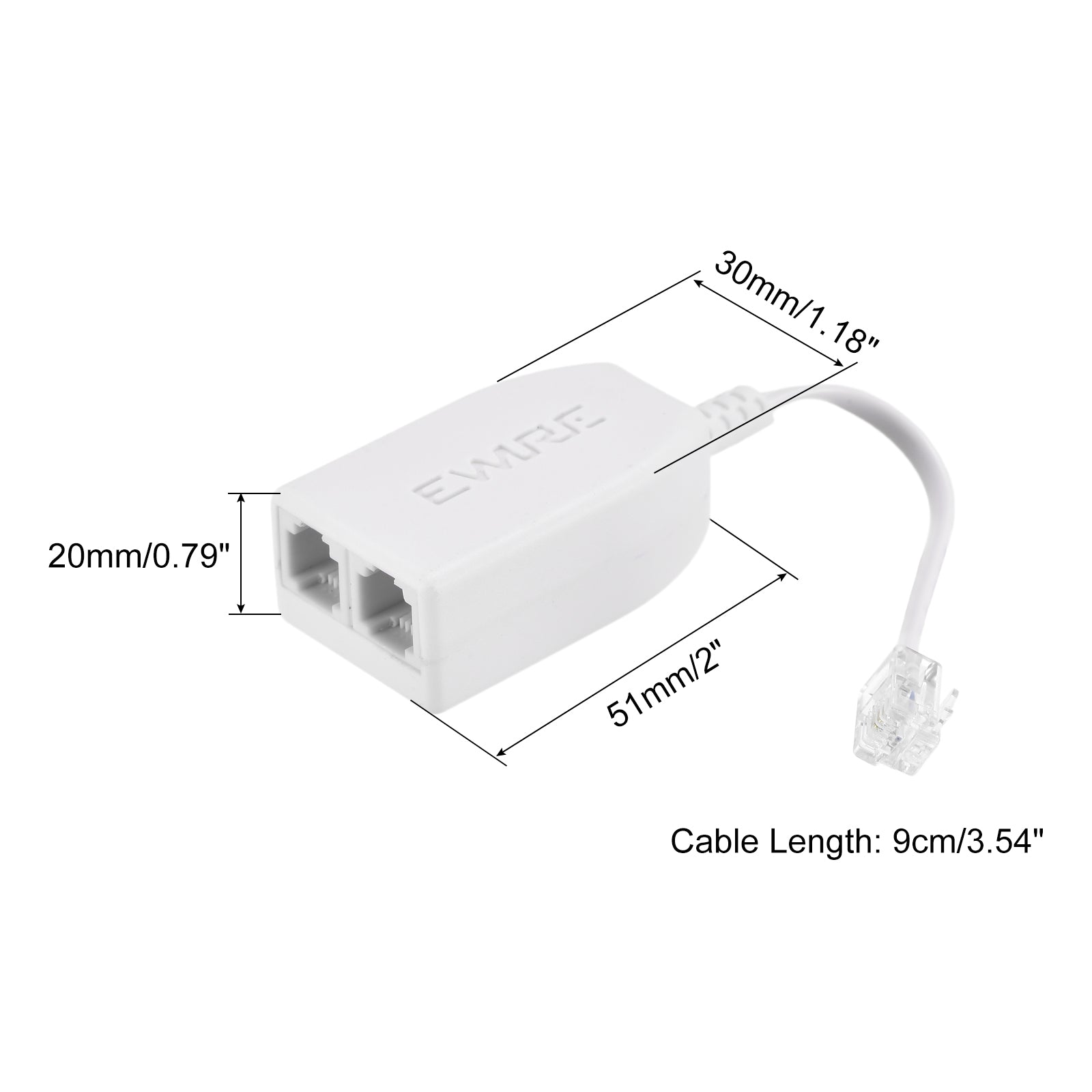 In-Line DSL Splitter Filter Socket Adapter Phone Line Splitter for ...