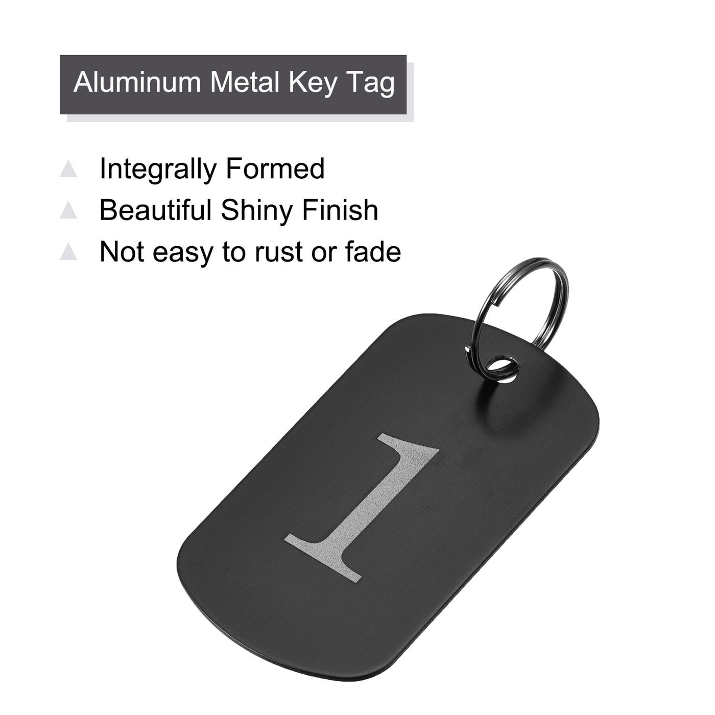 Numbered Tag, Aluminum Key Tags Metal ID Tags, Number with Ring ...