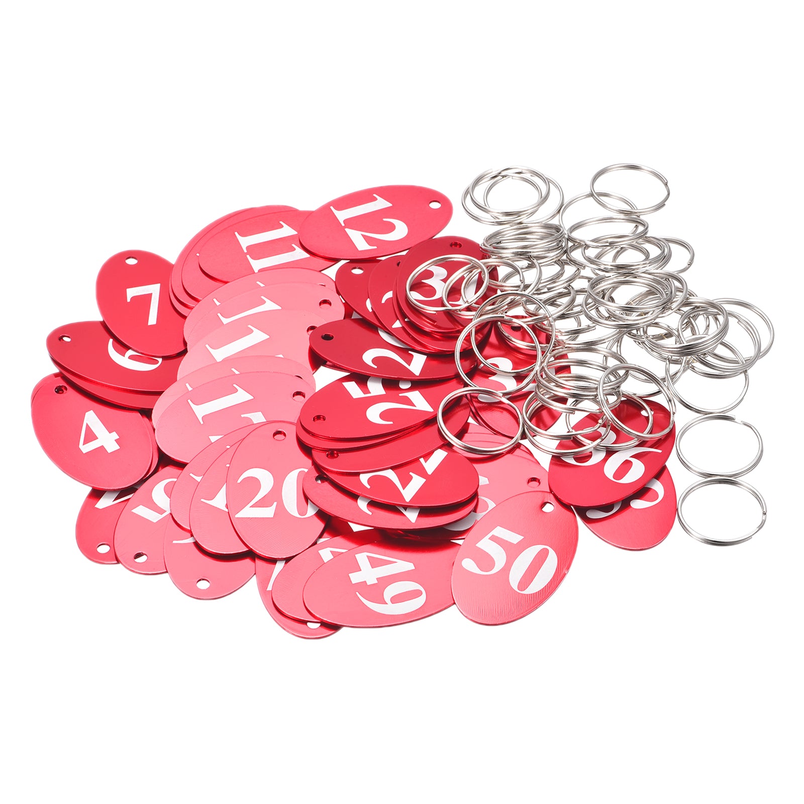Oval Number Tags Key Tag with Ring, Numbered Tag for Coding, Decoration ...