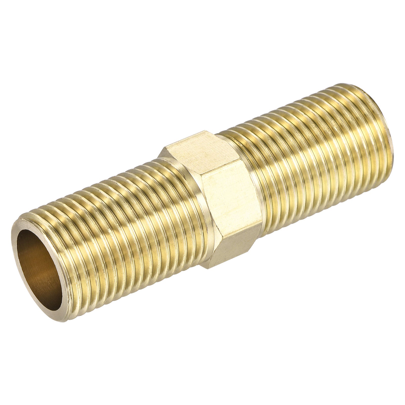 Brass Pipe Fitting G1/2 Male Thread 34mm Hex Connector Pipe Adapter ...