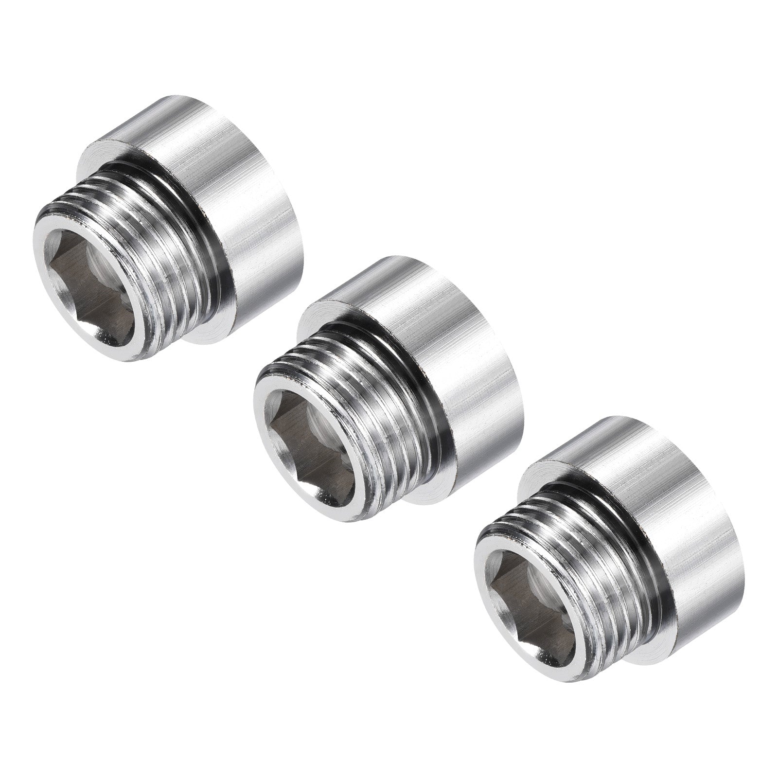 Nickel Plated Brass Extension Pipe Fitting Thread Coupling Adapter ...
