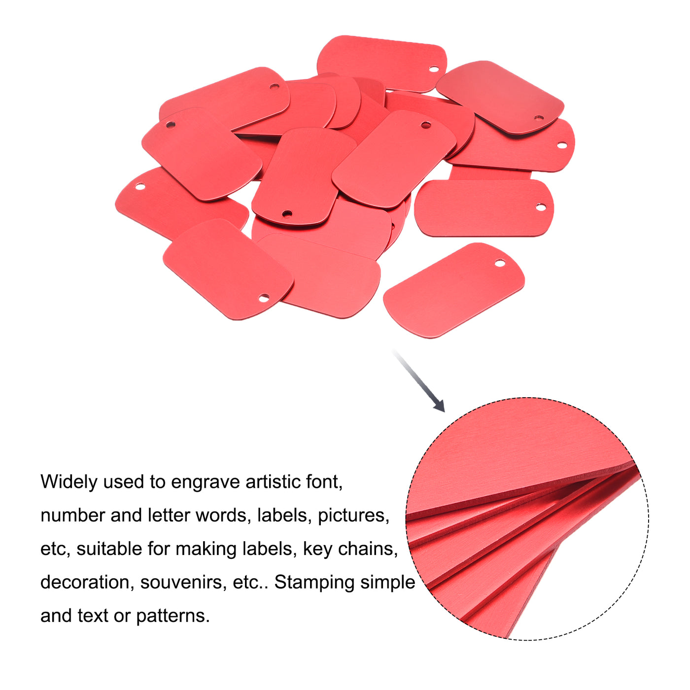 Aluminum Blank Tags Metal ID Tags for Decoration, Engraving and ...