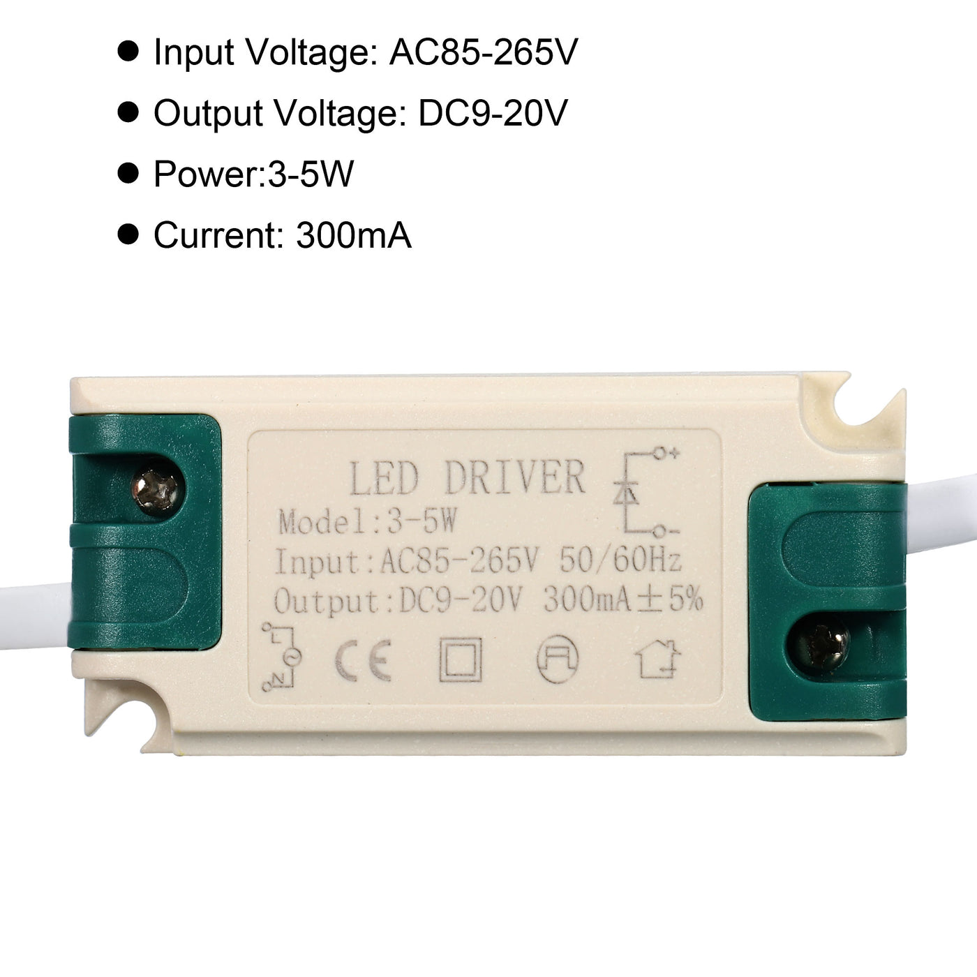 Uxcell LED Driver Output DC Male Connector Transformer | Harfington