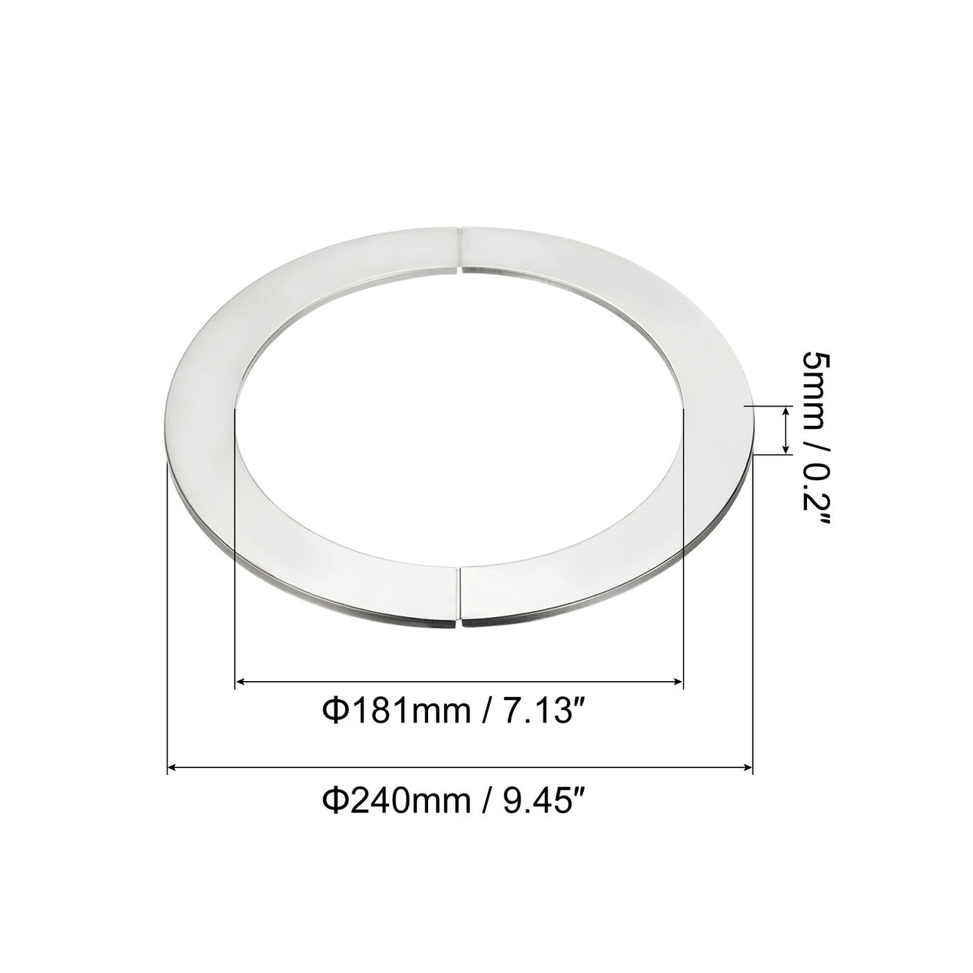 Wall Split Flange 201 Stainless Steel Round Escutcheon Plate for ...