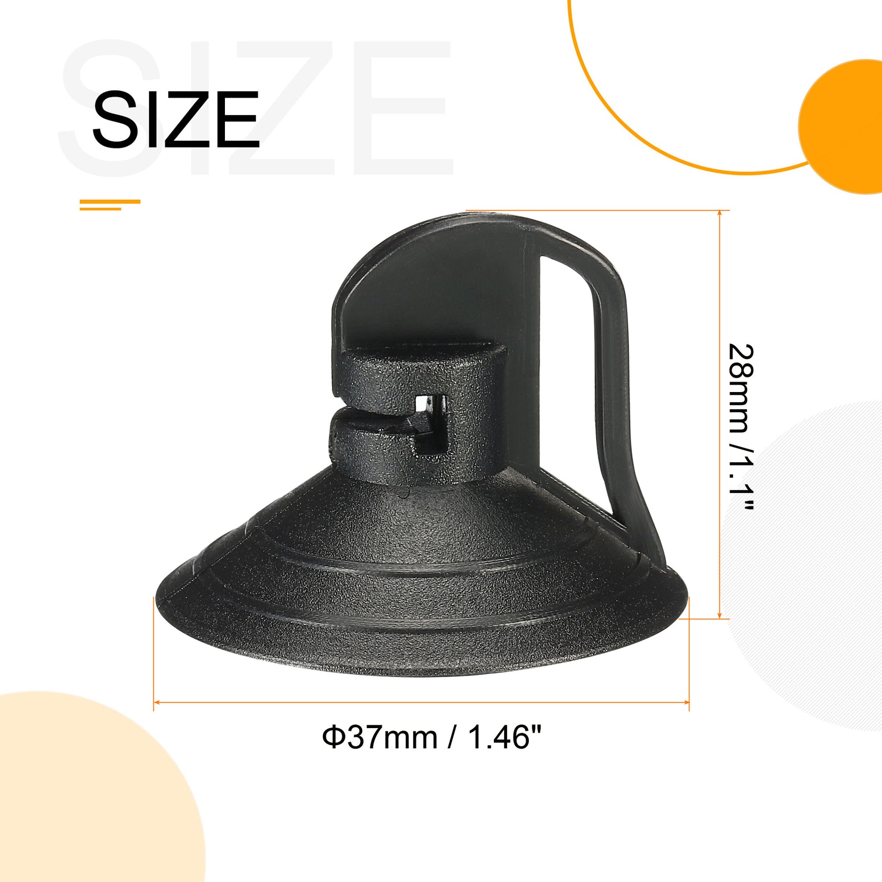 6pcs PVC Suction Cup 37mm Dia. Replacing Tools for Glass Bulbs Sunshade ...