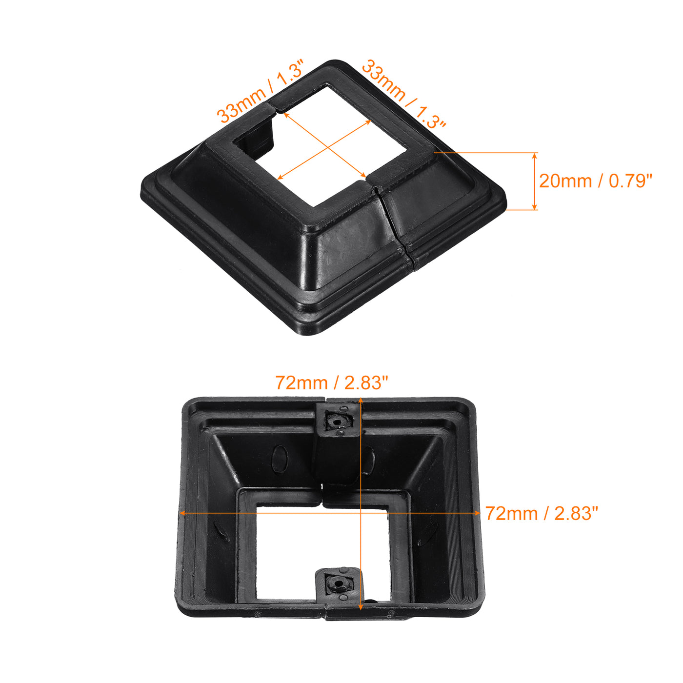 Post Skirt Split Style Post Base Cover Trim Skirt for Fence Stair ...