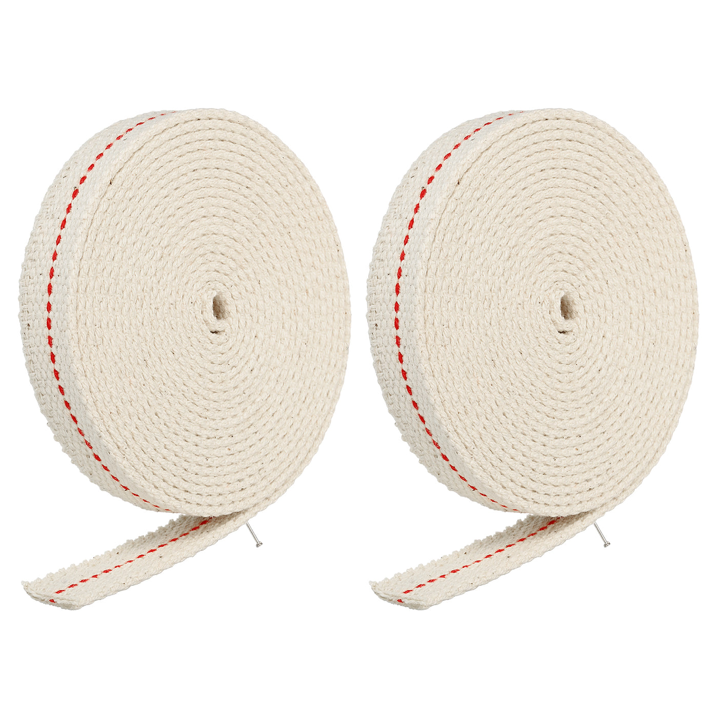 Cotton Oil Lamp Wick Flat Wide with Stitch | Harfington