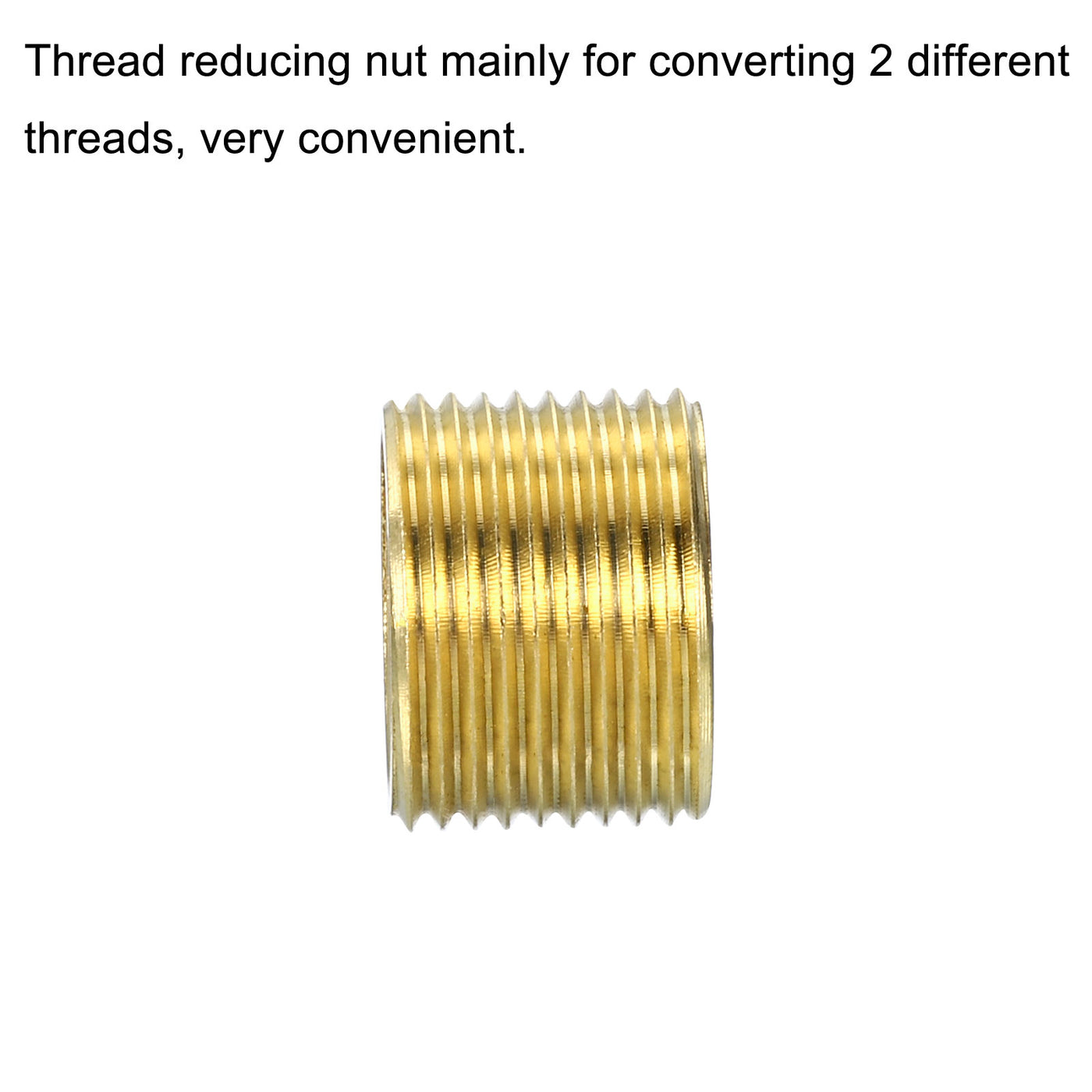 Thread Reducing Nuts Insert Brass Adapters Long Pipe Fitting Conversion ...