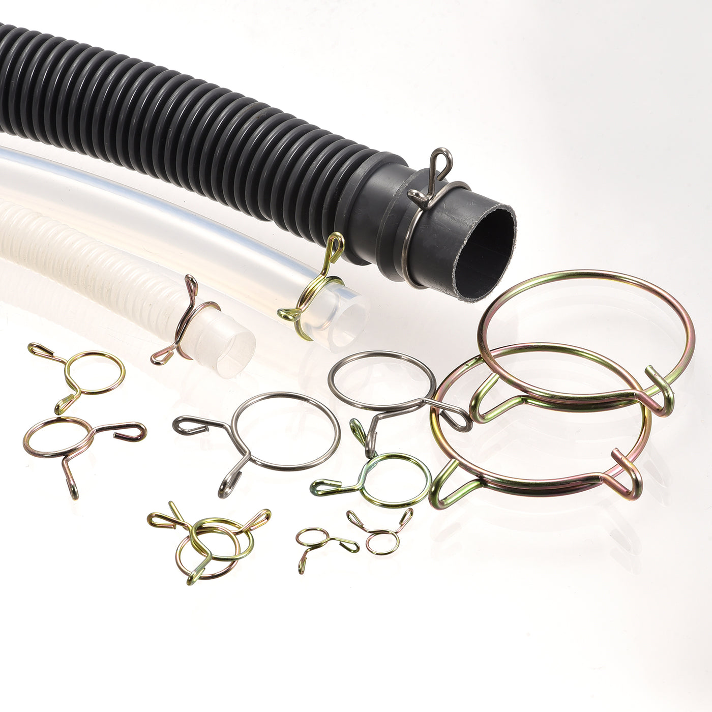 Fuel Line Hose Clips, 65Mn Steel Air Tubing Spring Hose Clamps | Harfington