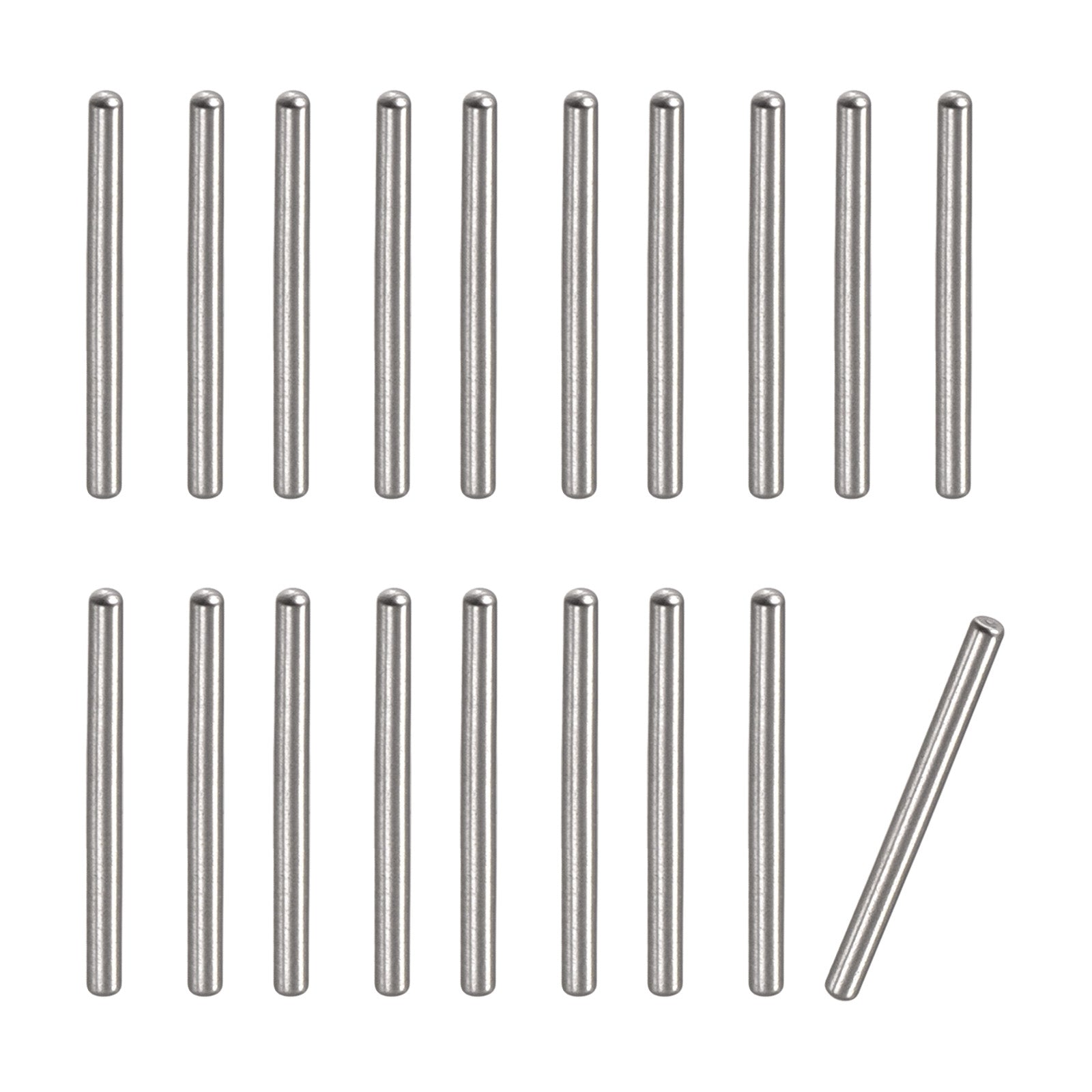 Uxcell 1.8x12mm Dowel Pins, 100pcs Round Head Flat Chamfered End Dowel ...