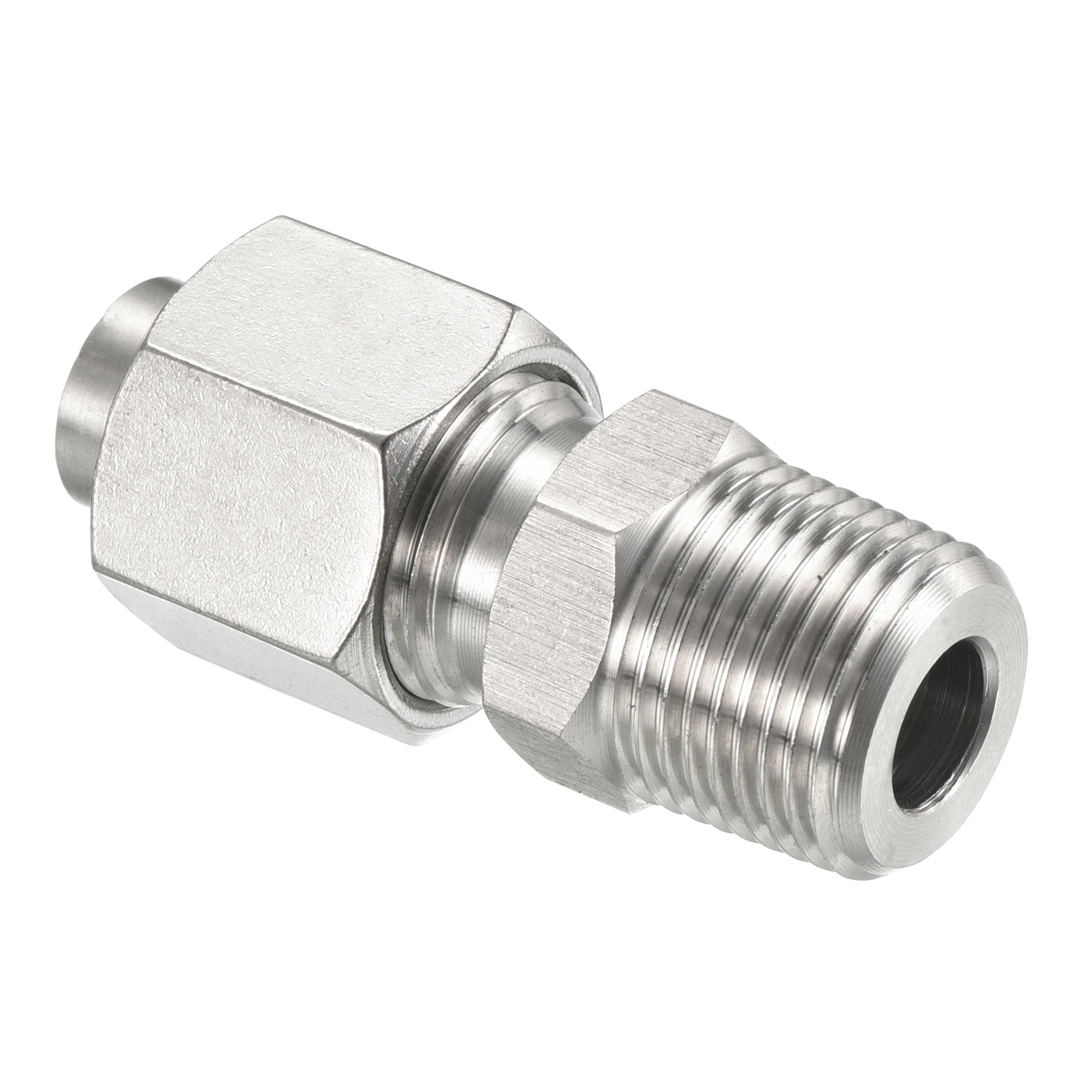 Compression Tube Fitting, Stainless Steel Male Thread Straight Coupling ...