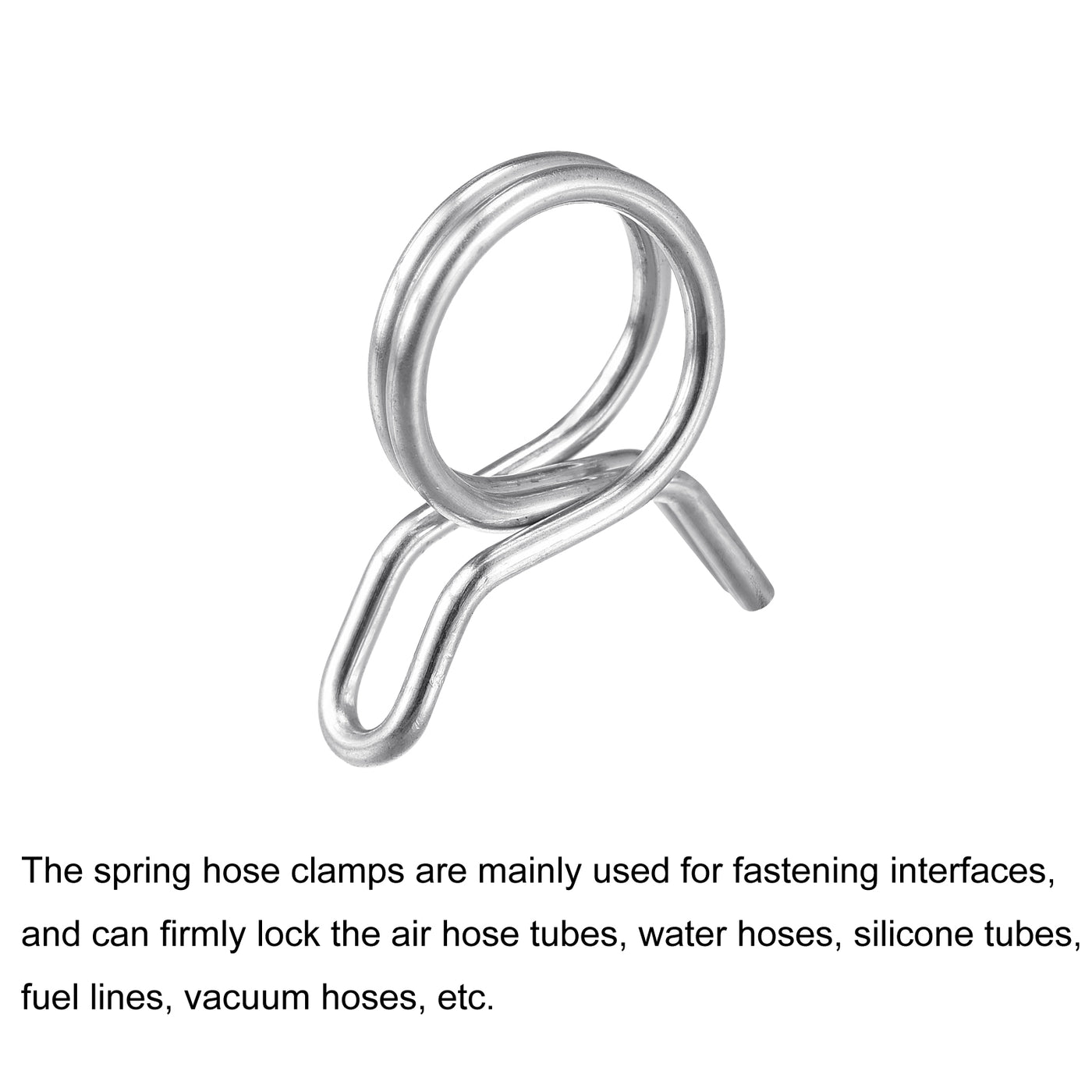 Double Wire Spring Hose Clamp 304 Stainless Steel Hose Fuel Line ...