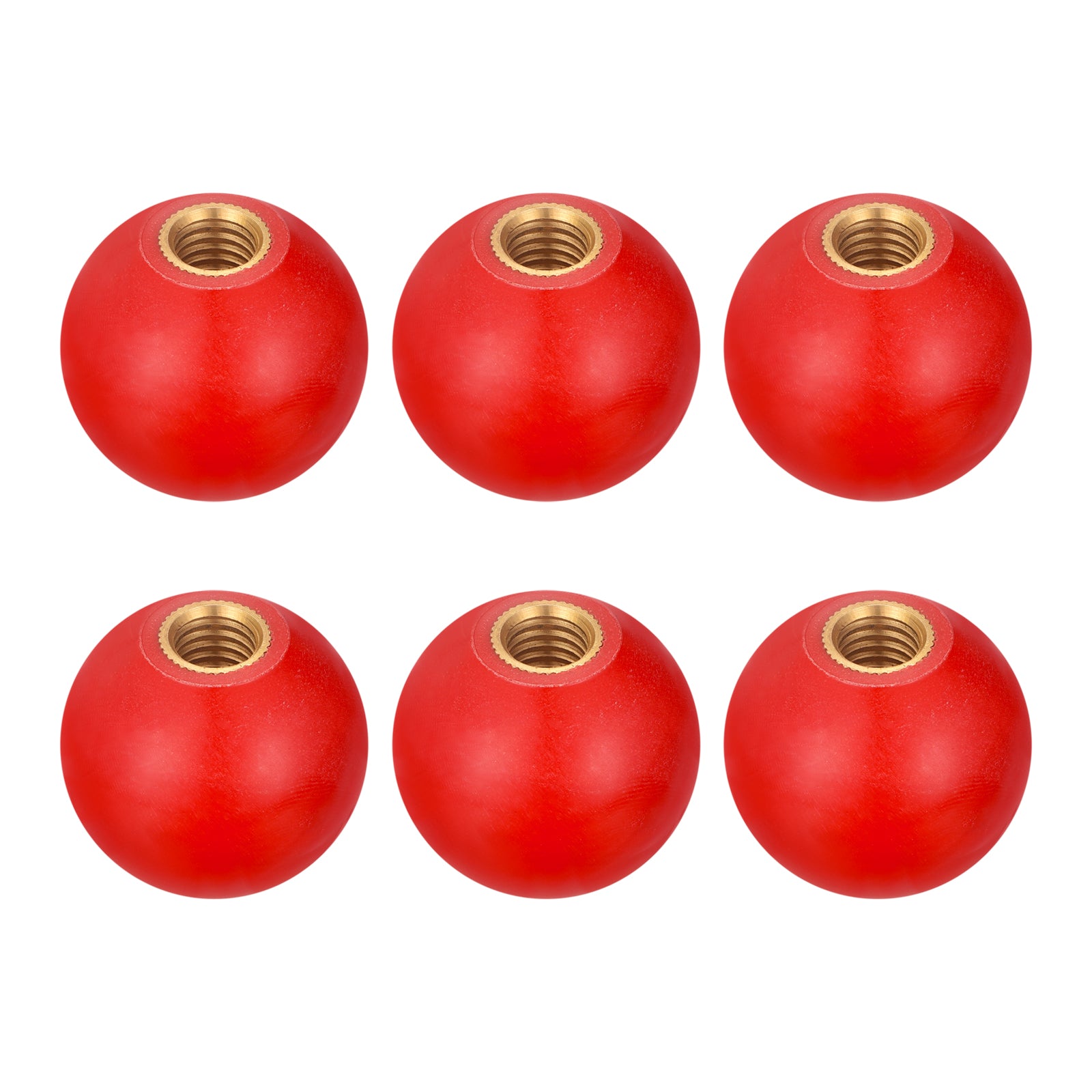 Threaded Ball Knobs, Female Thread Red for Machine Handle | Harfington