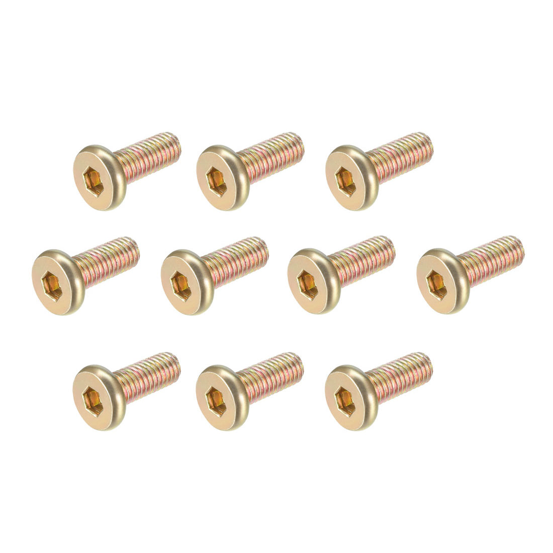 Uxcell Hex Socket Cap Machine Screws Zinc Plated Fasteners Bolts Thread ...