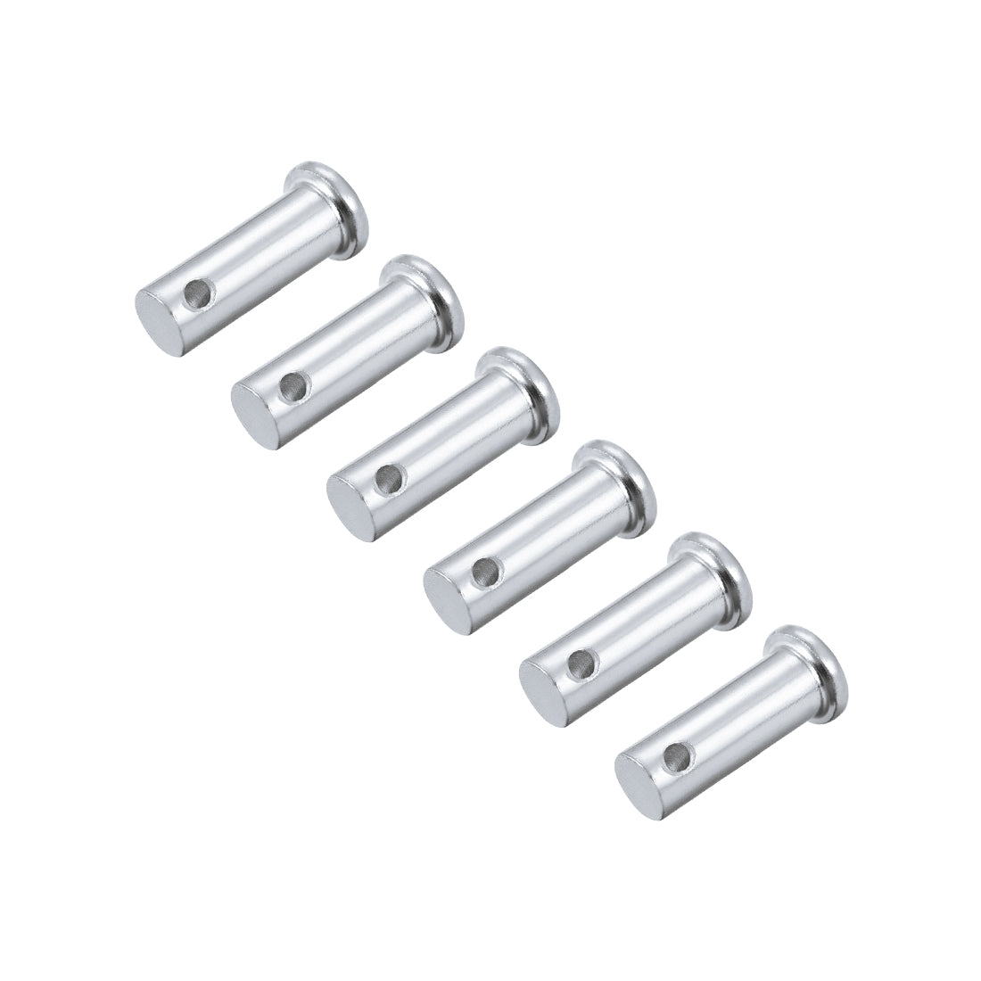 Uxcell Single Hole Clevis Pins - Flat Head Zinc-Plating Solid Steel ...