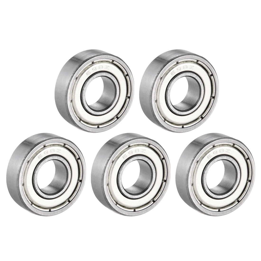 Uxcell Deep Groove Ball Bearings Metric Double Shielded Chrome Steel ...