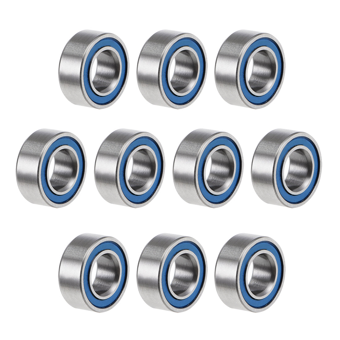 Uxcell Deep Groove Ball Bearings Metric Double Seal Chrome Steel Blue ...