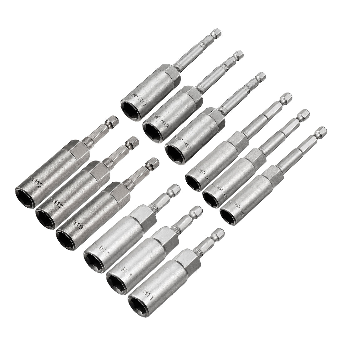 Uxcell 3Pcs 1/4" Quick Change Shank Cr-V 13mm Hex Nut Sockets Driver ...